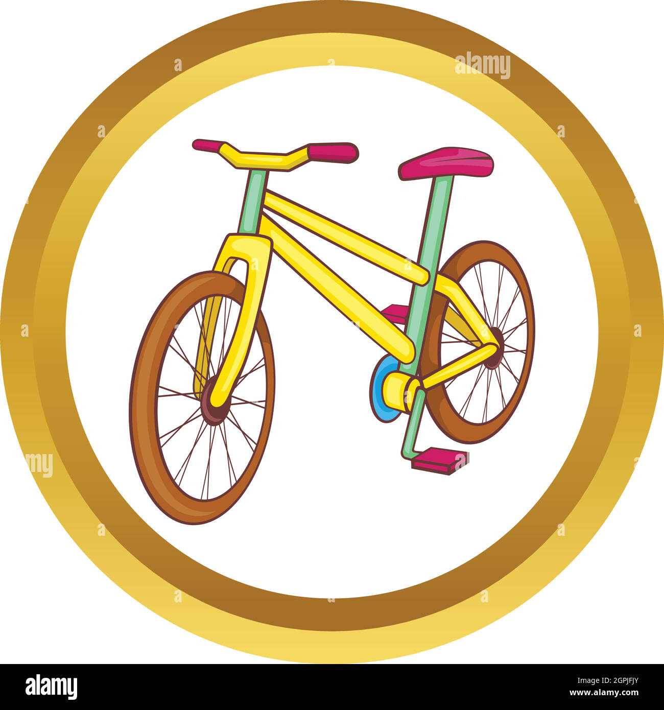 Yellow bike vector icon Stock Vector Image & Art - Alamy