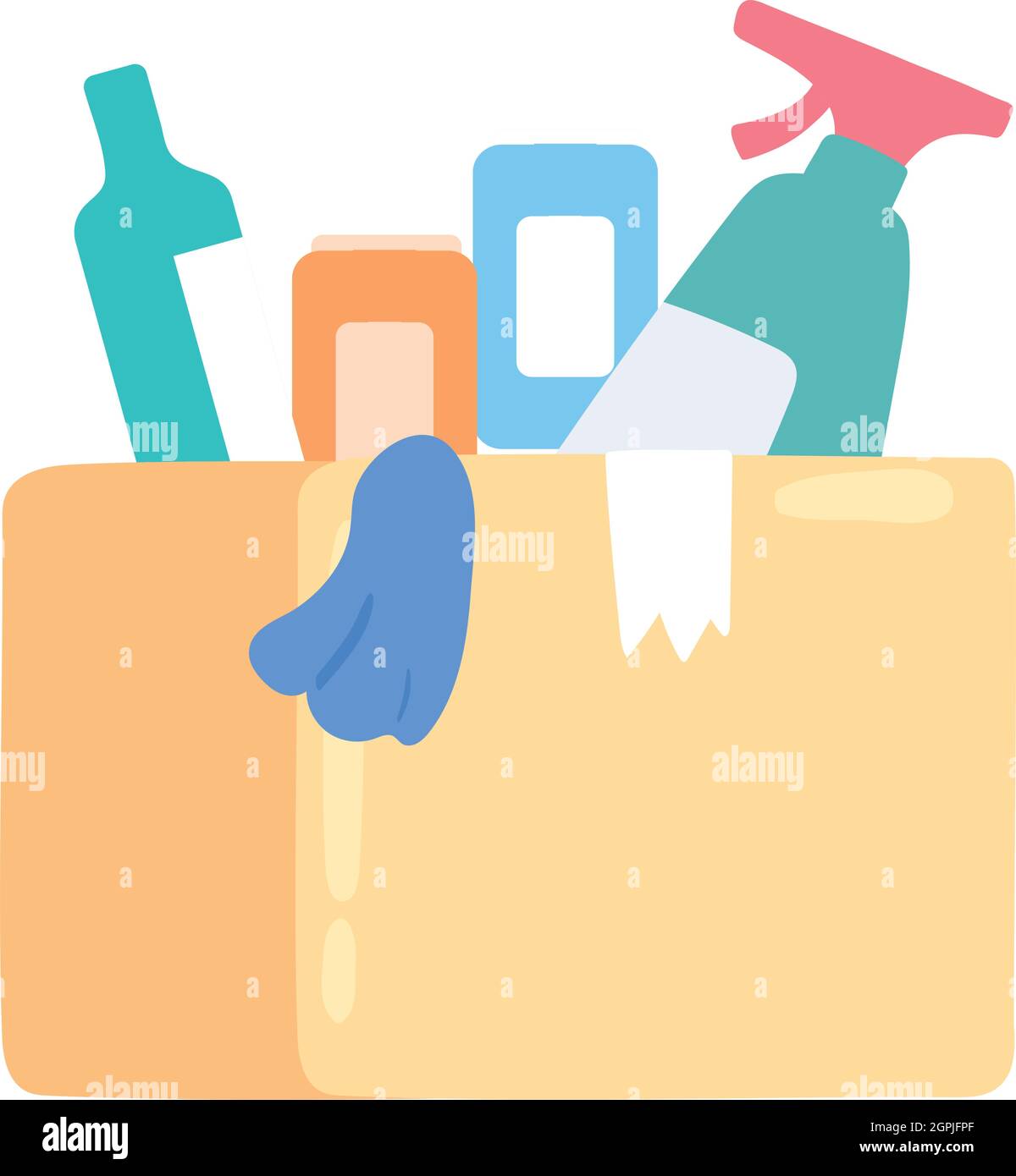 box with clean tools Stock Vector Image & Art - Alamy