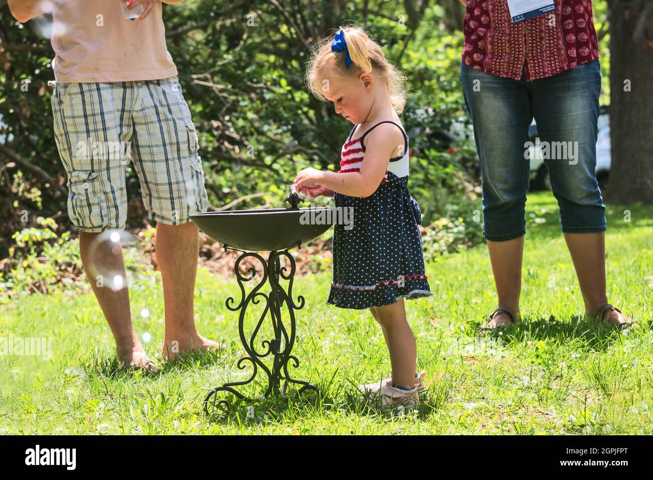 Little girl playing ,PA, USA Stock Photo - Alamy