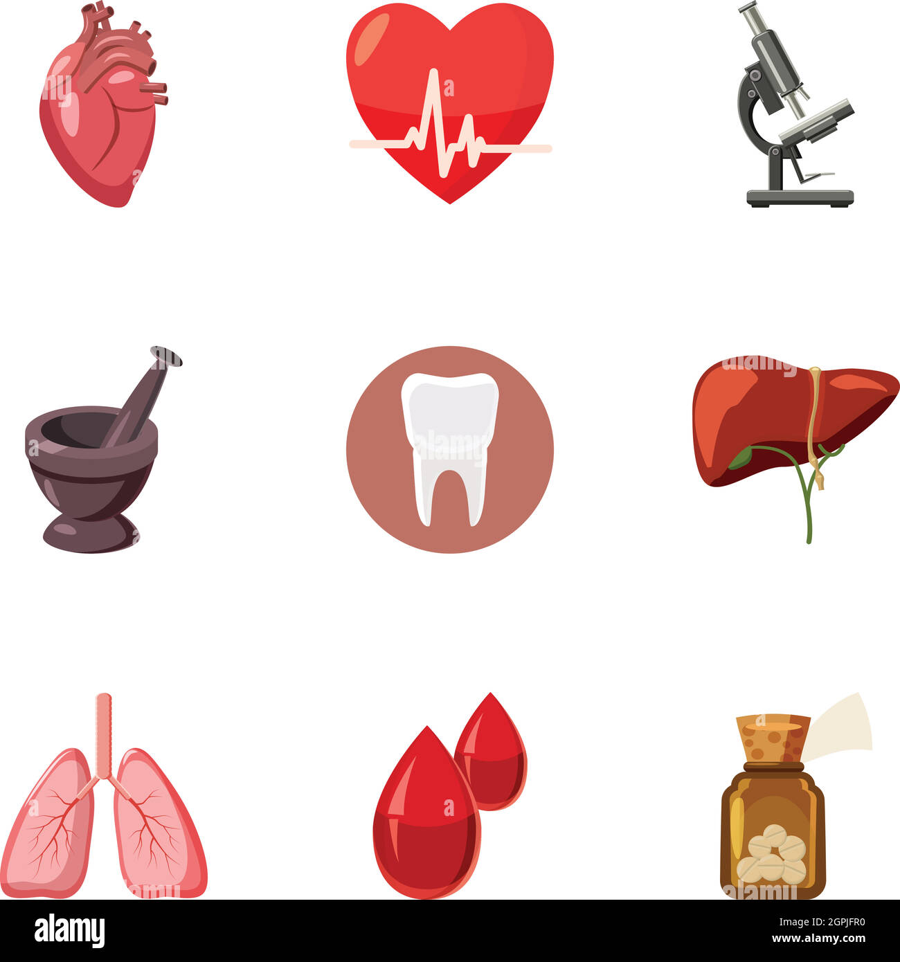 Diagnosis Icons Set Cartoon Style Stock Vector Image And Art Alamy