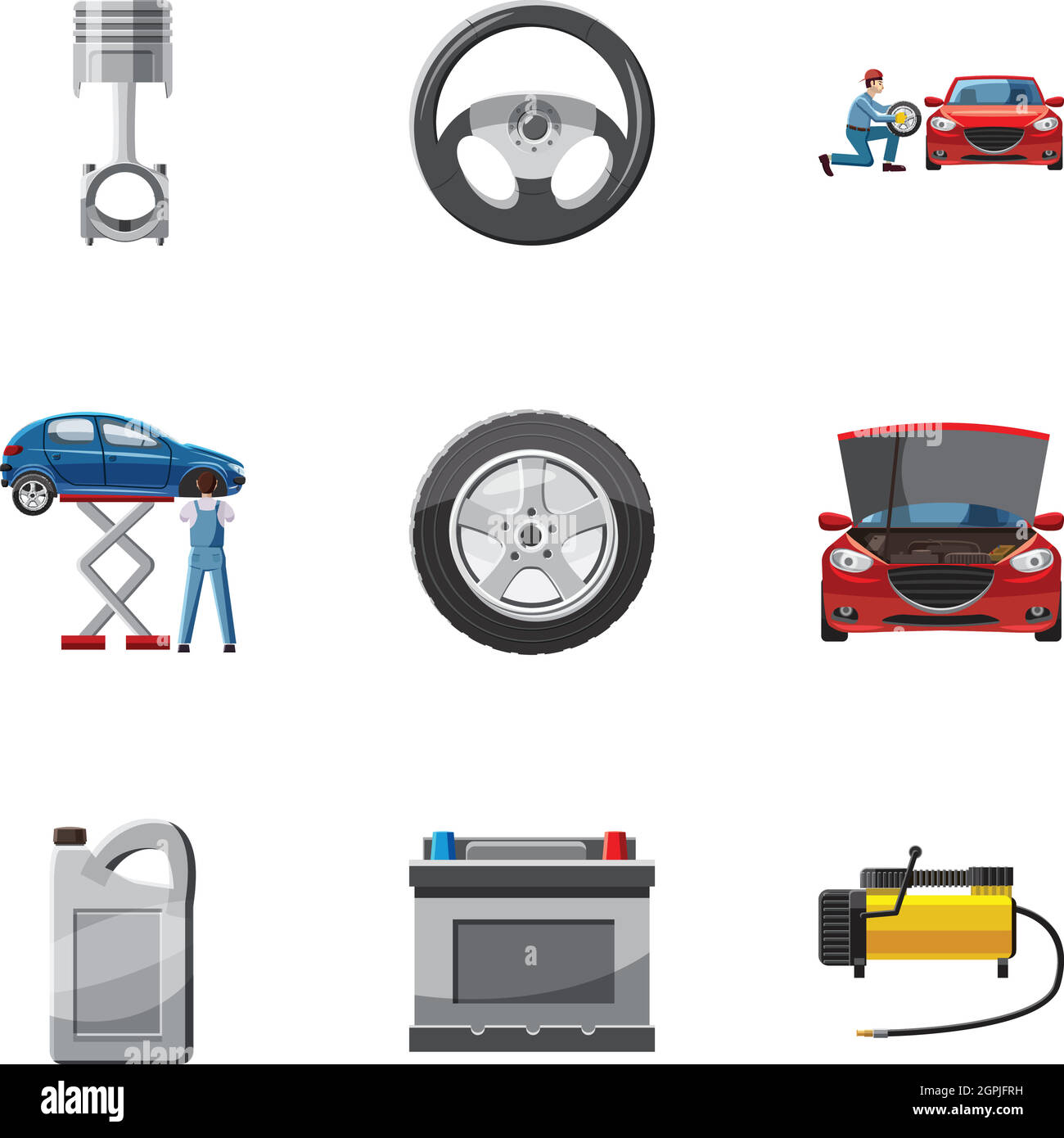 Repair machine icons set, cartoon style Stock Vector Image & Art - Alamy