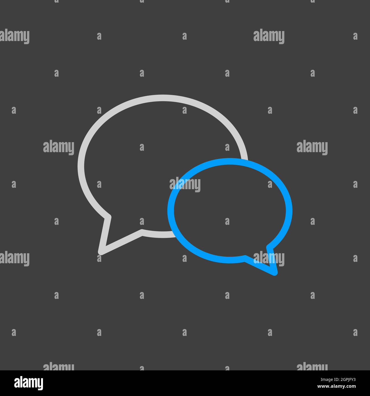 Chat sign and symbol vector hi-res stock photography and images - Alamy
