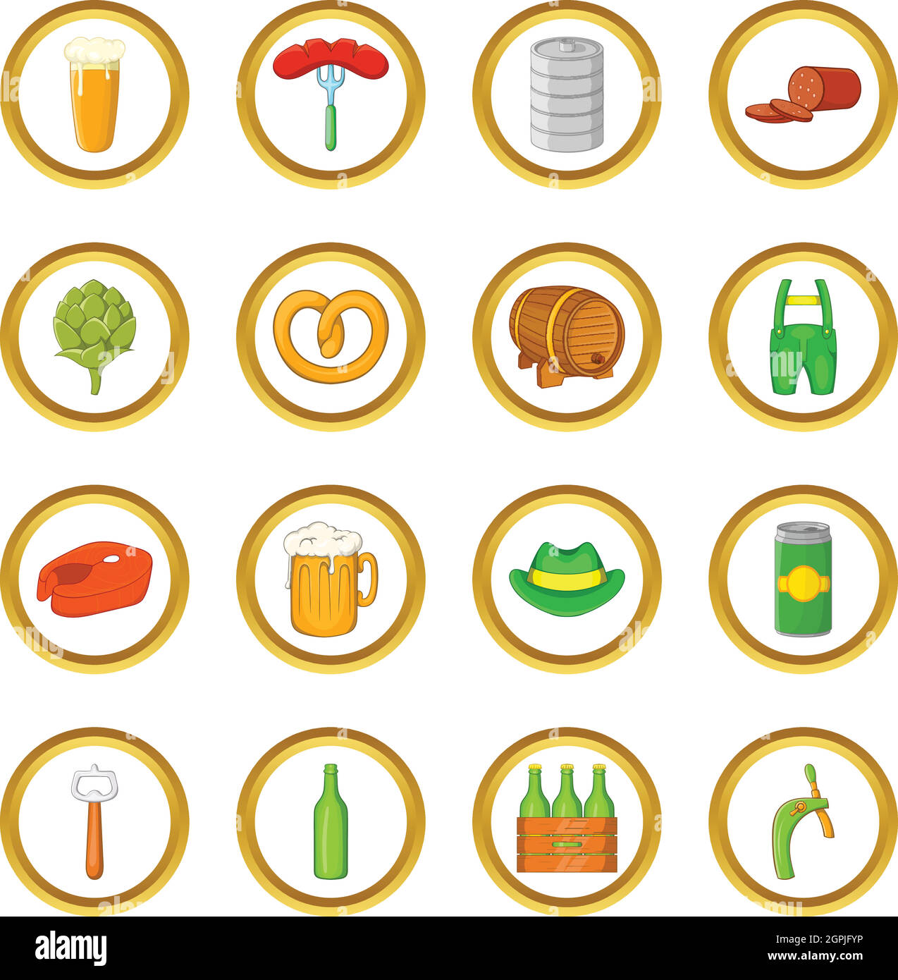 Octoberfest vector set, cartoon style Stock Vector Image & Art - Alamy