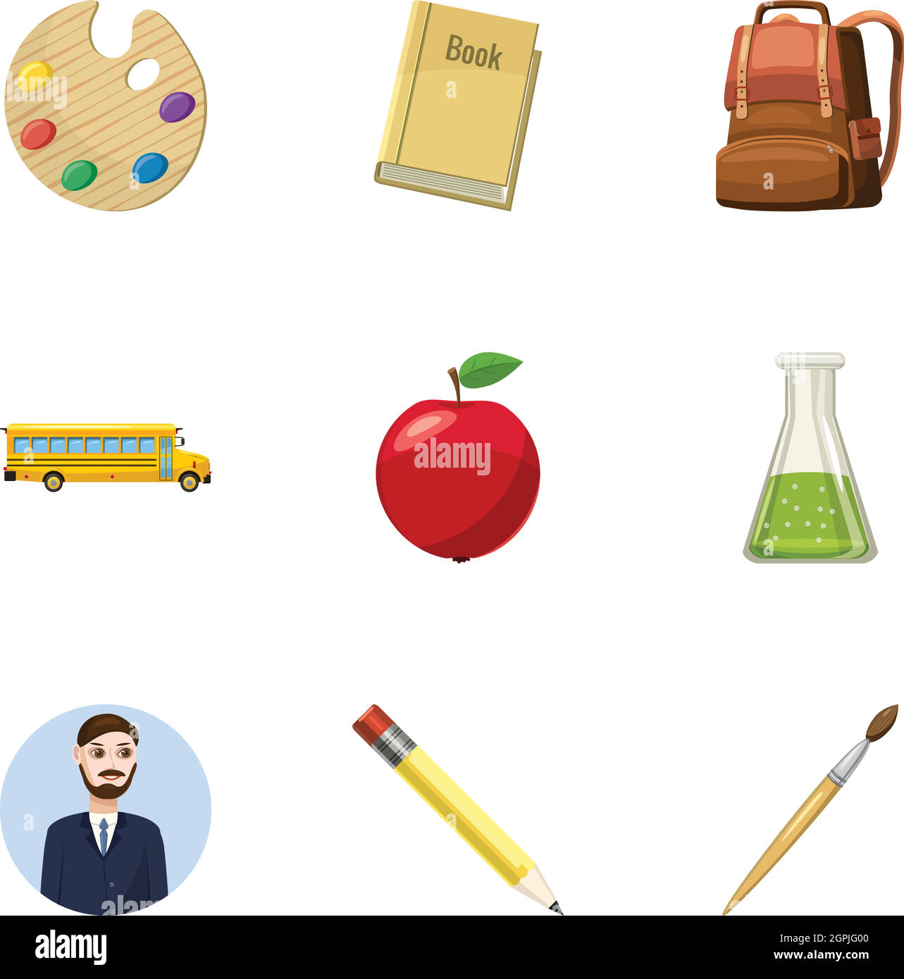 Education icons set, cartoon style Stock Vector Image & Art - Alamy