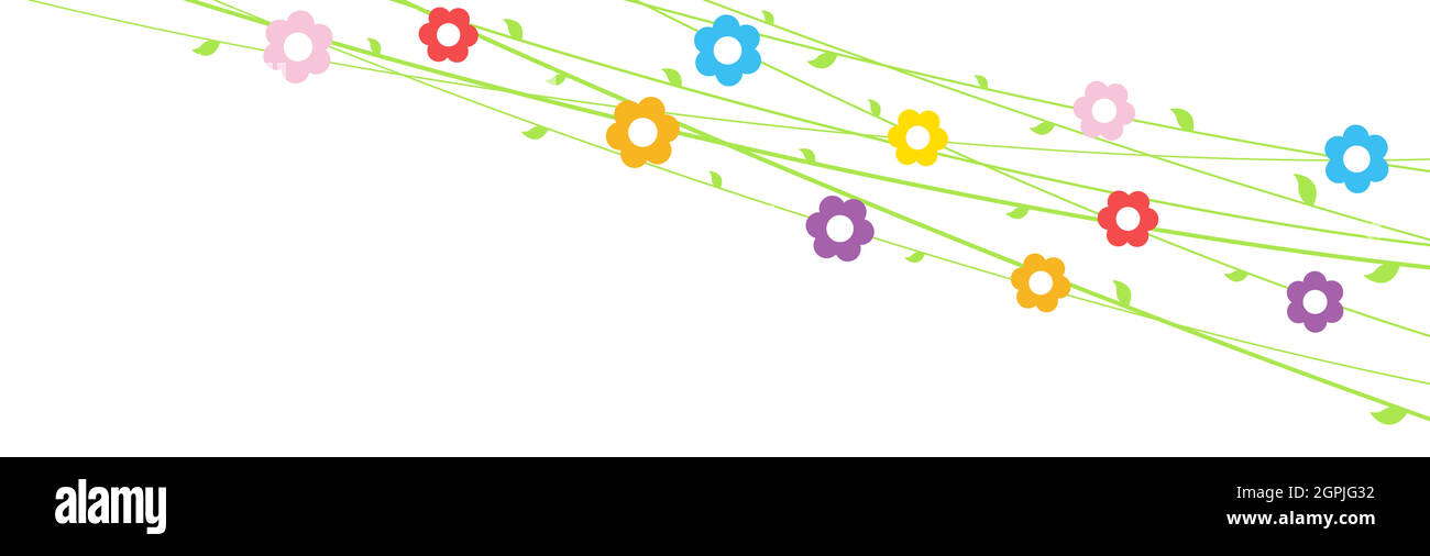 flowers on strings background for spring Stock Vector Image & Art - Alamy