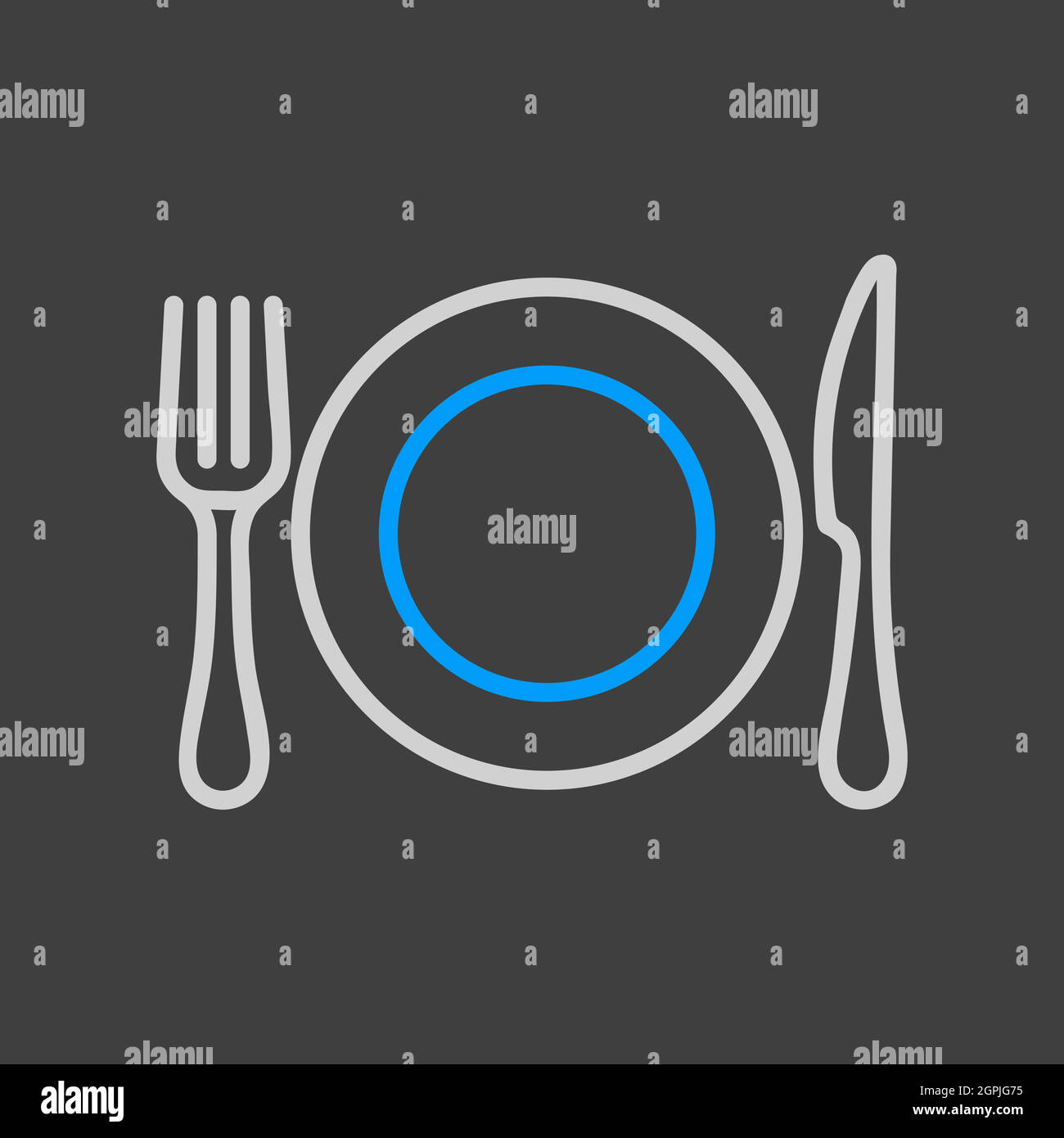 Knife fork vector icon Stock Vector Images - Alamy