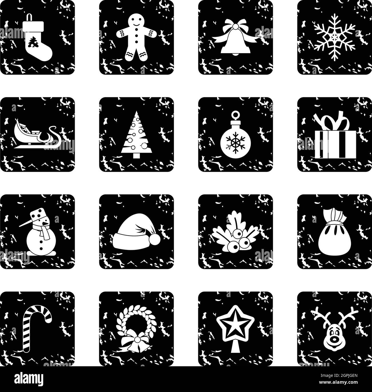 Christmas wreath simple vector Black and White Stock Photos & Images ...