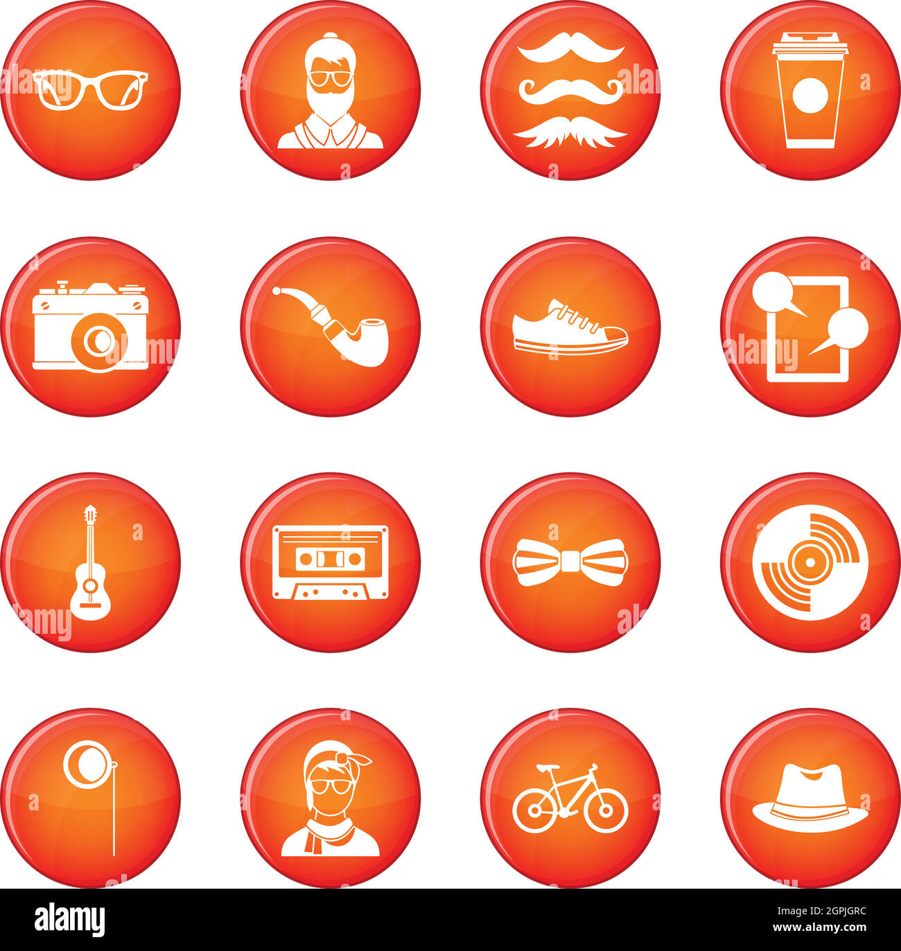 Hipster icons vector set Stock Vector Image & Art - Alamy