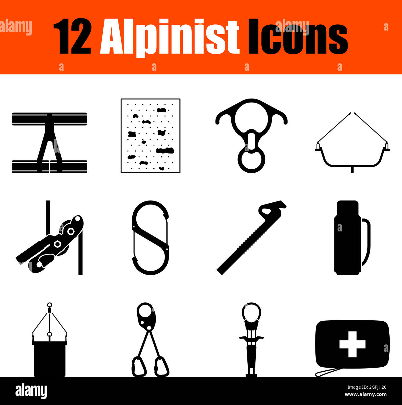 Alpinist Icon Set Stock Vector Image & Art - Alamy