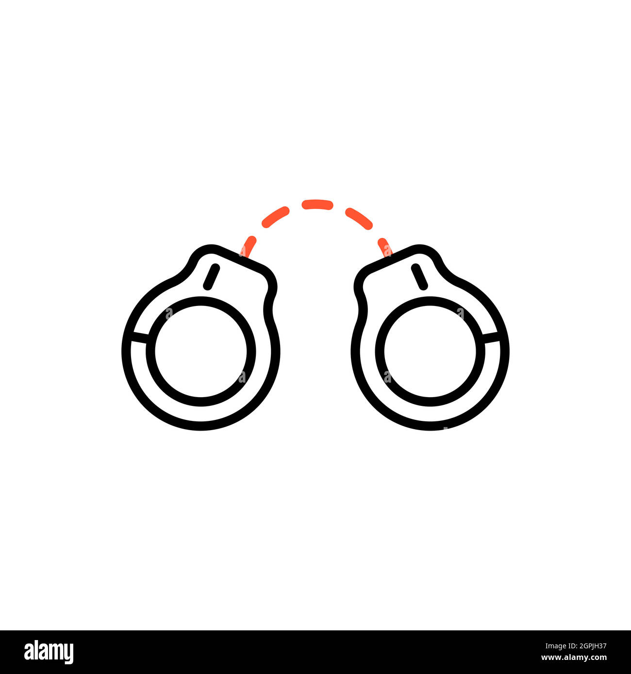 Handcuffs vector icon. Police sign Stock Vector Image & Art - Alamy