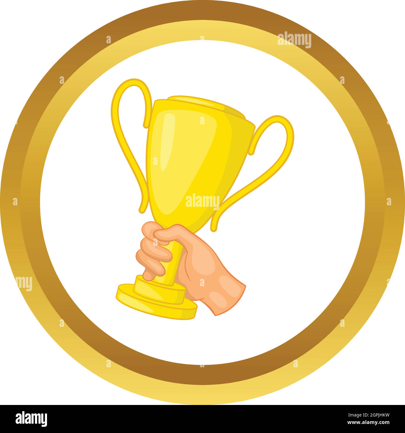 Holding Trophy Vintage Stock Vector Images Alamy