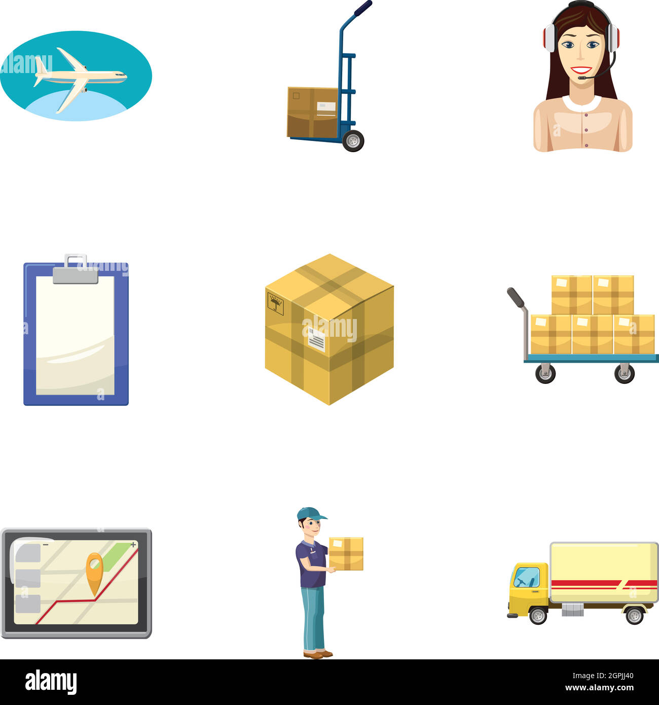 Transfer Icons Set Cartoon Style Stock Vector Image And Art Alamy