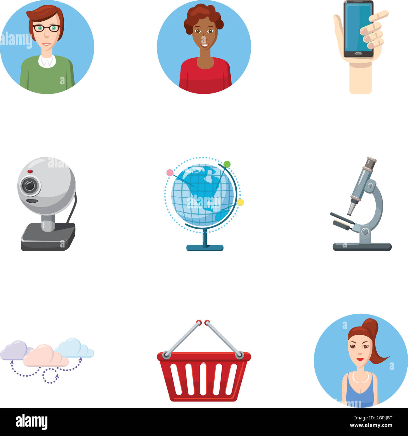 Technical support icons set, cartoon style Stock Vector Image & Art - Alamy