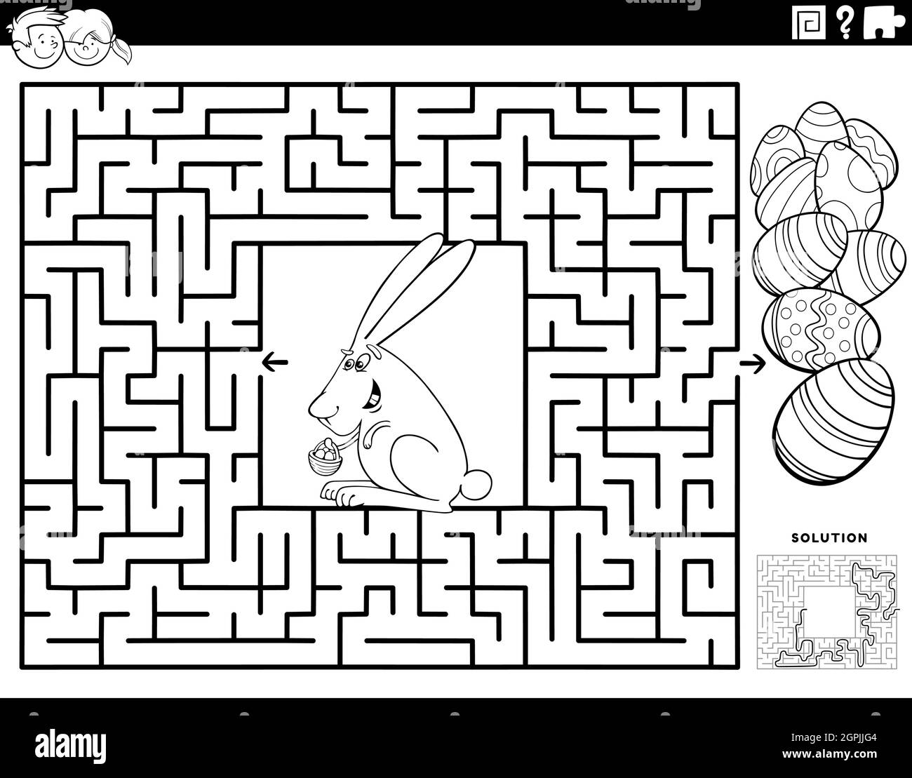 Easter bunny Black and White Stock Photos & Images - Alamy