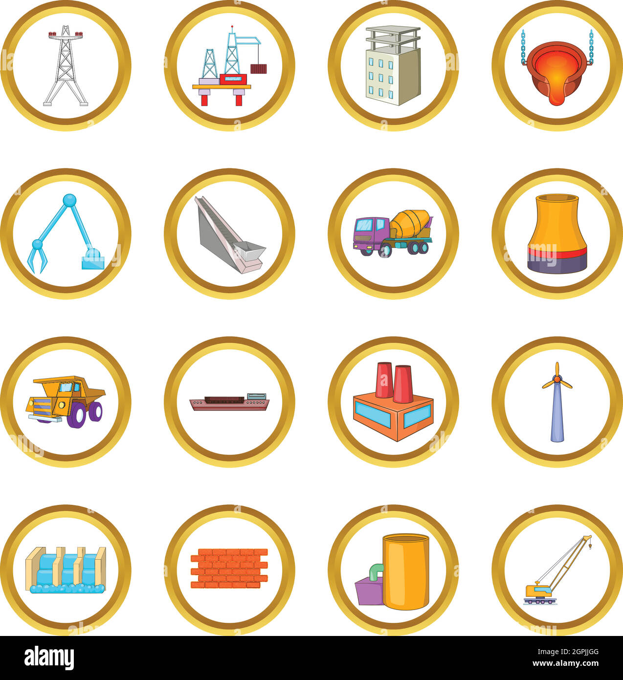 Industry vector set, cartoon style Stock Vector Image & Art - Alamy