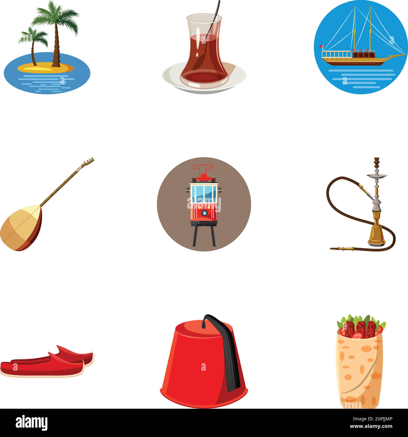 Turkey icons set, cartoon style Stock Vector Image & Art - Alamy