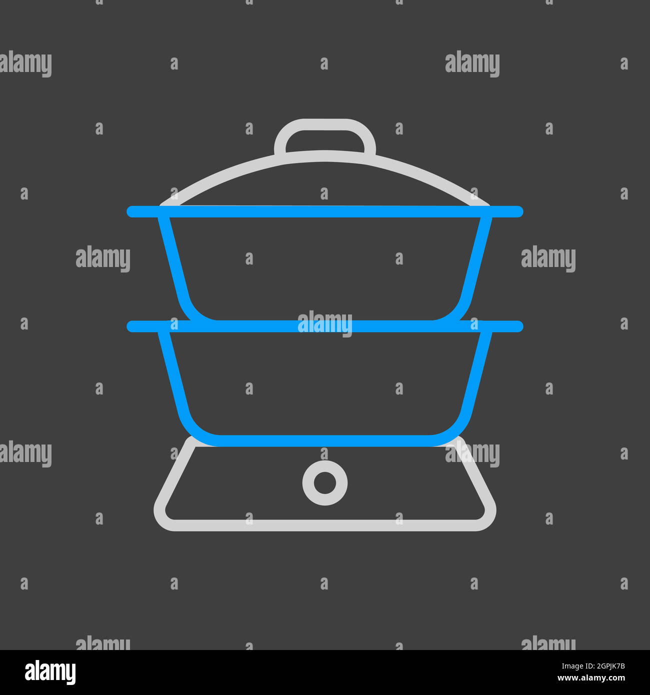 Double boiler vector icon. Kitchen appliance Stock Vector Image & Art ...