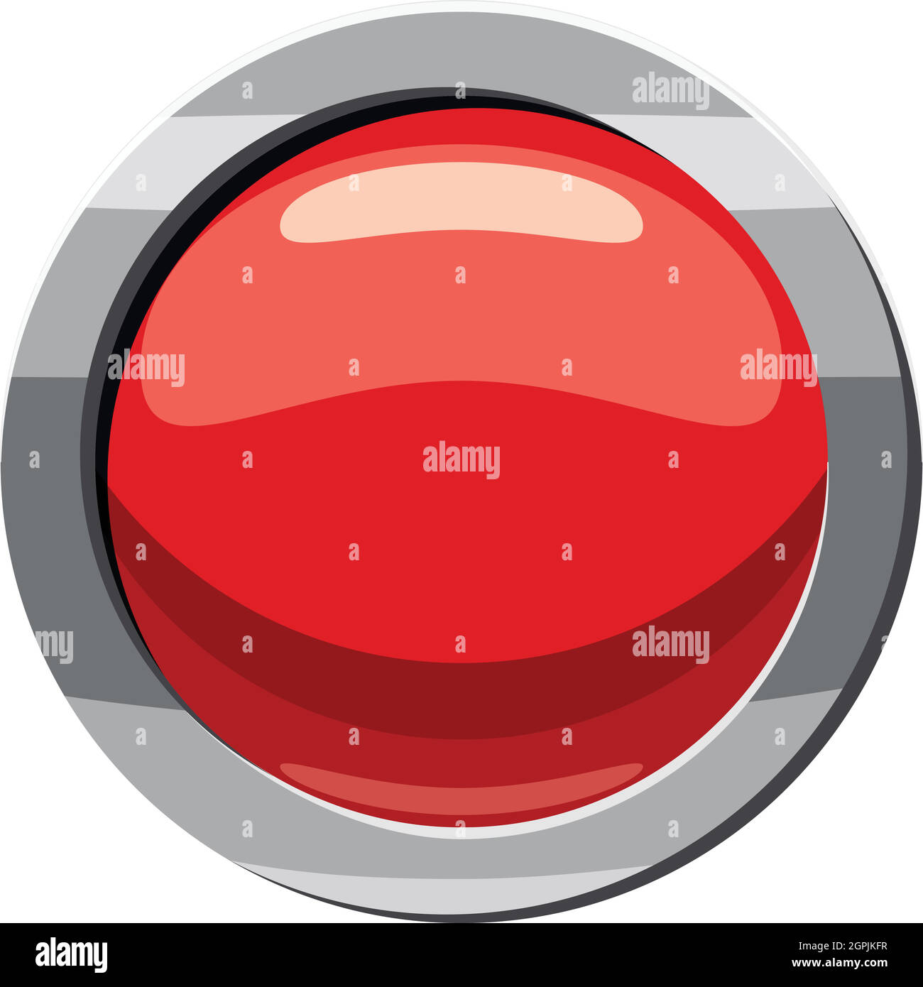 Red button icon, cartoon style Stock Vector Image & Art - Alamy