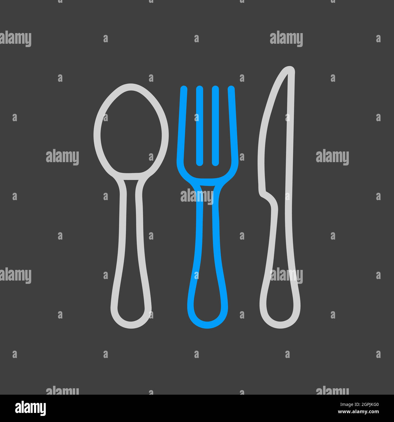 Spoon and fork Stock Vector Images - Alamy