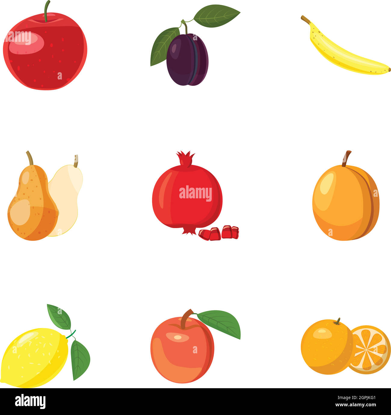 Apple types set Cut Out Stock Images & Pictures - Alamy