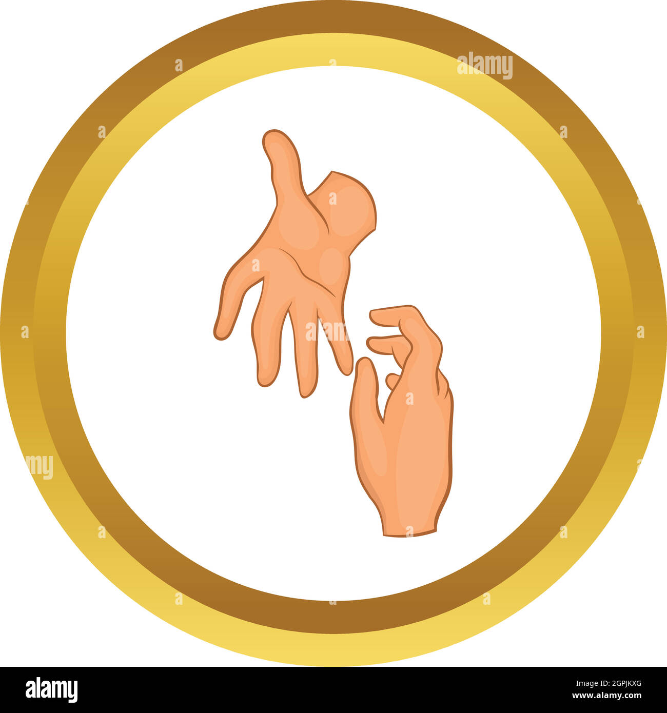 Helping hand vector icon Stock Vector Image & Art - Alamy