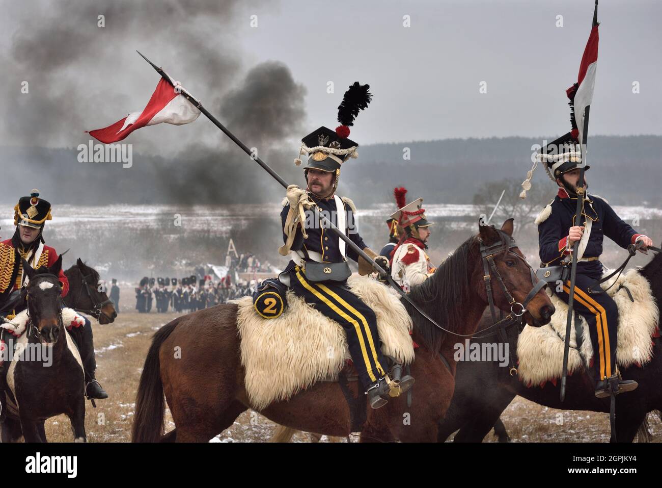 Borisov, Belarus - November 25, 2018: Historic reconstruction The ...