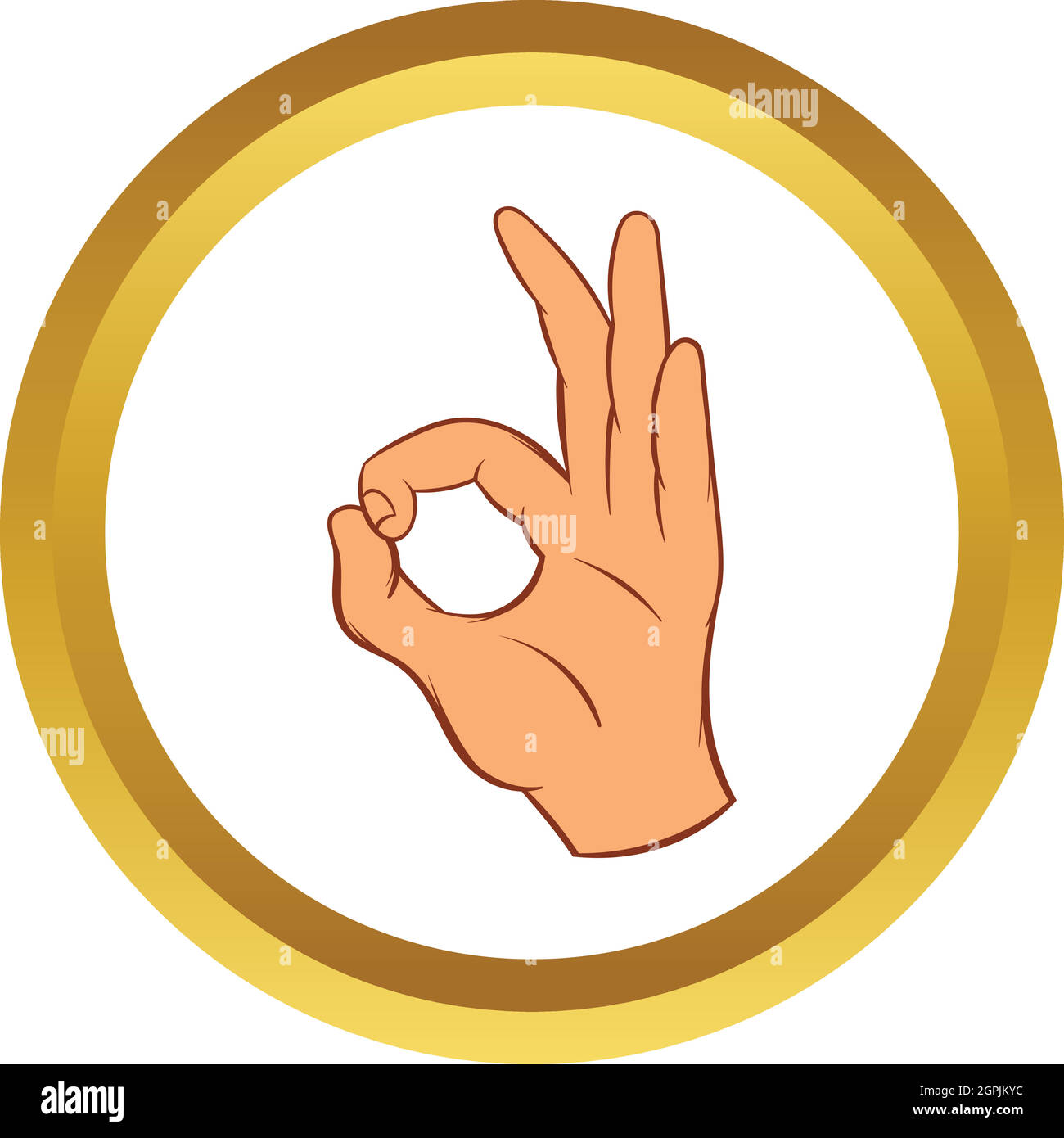 Cartoon okay hand gesture hi-res stock photography and images - Alamy