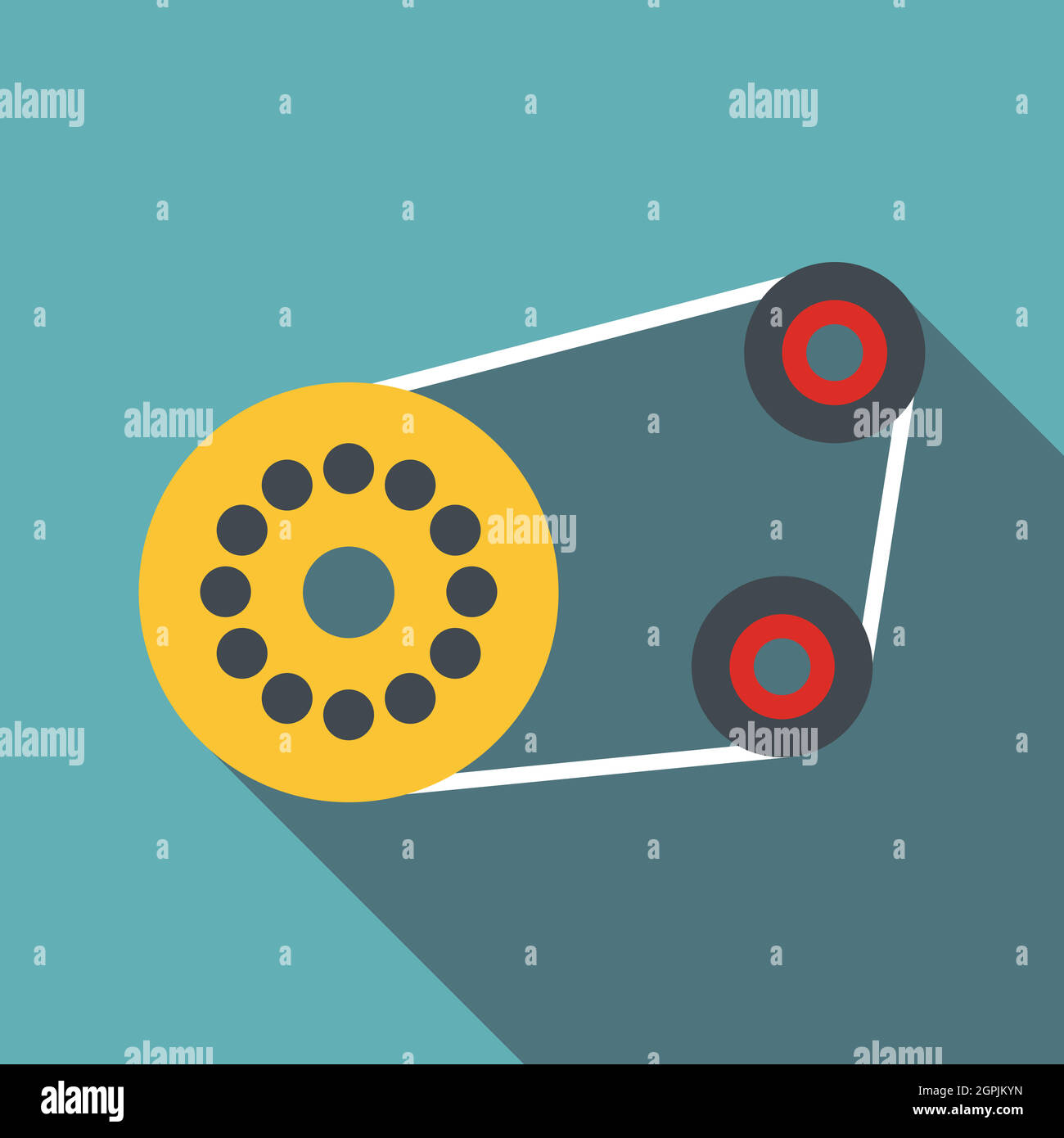 Belt drive icon linear Stock Vector Images - Alamy