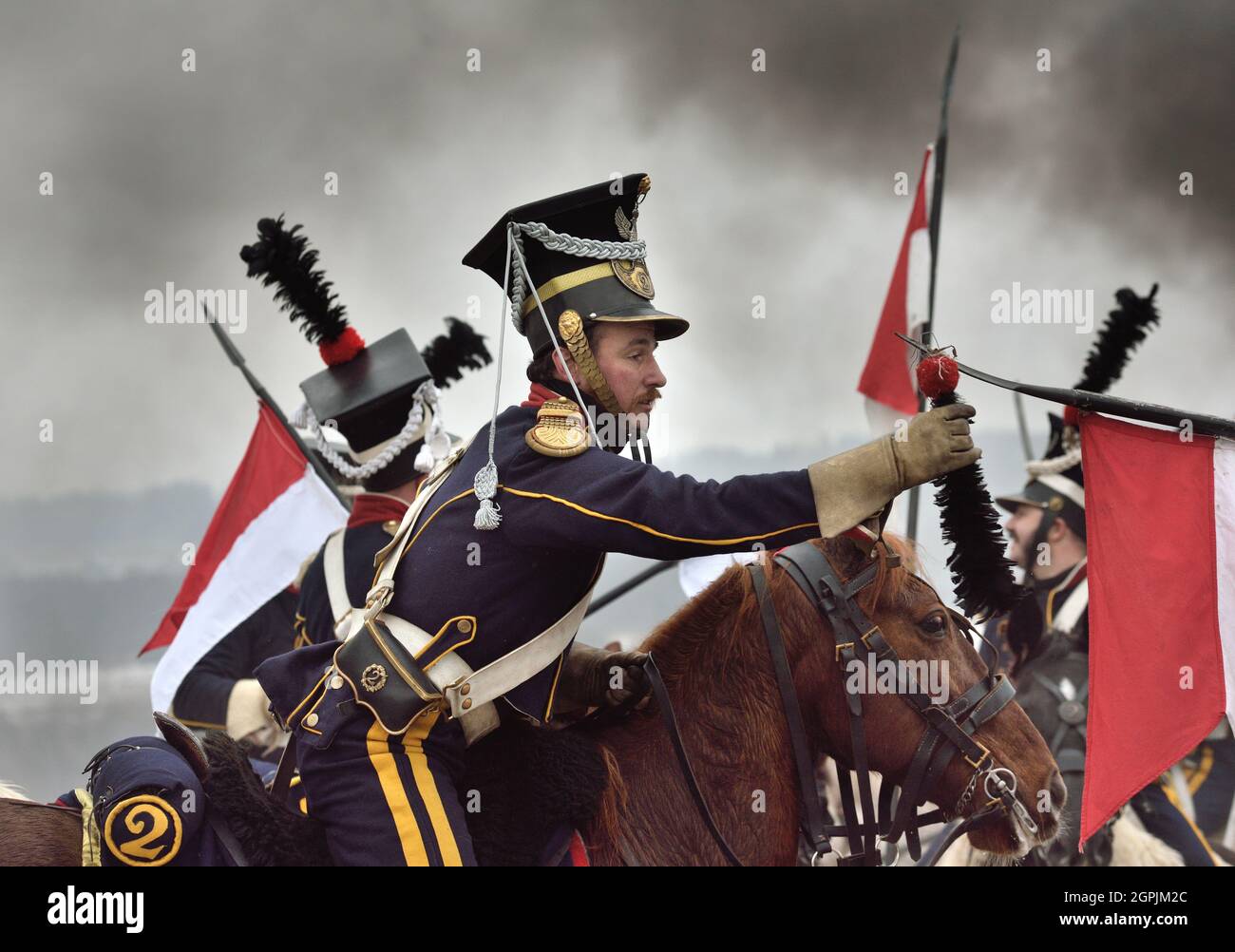 Borisov, Belarus - November 25, 2018: Historic reconstruction The ...