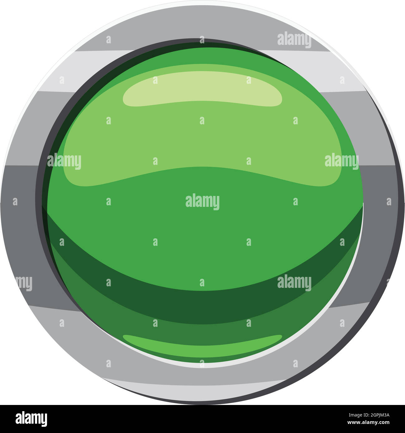 Round green button icon, cartoon style Stock Vector Image & Art - Alamy