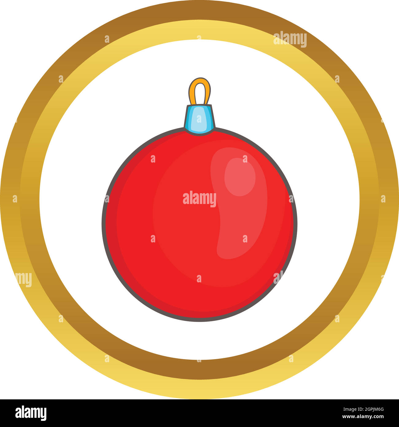 Christmas decor red bauble Stock Vector Images - Alamy