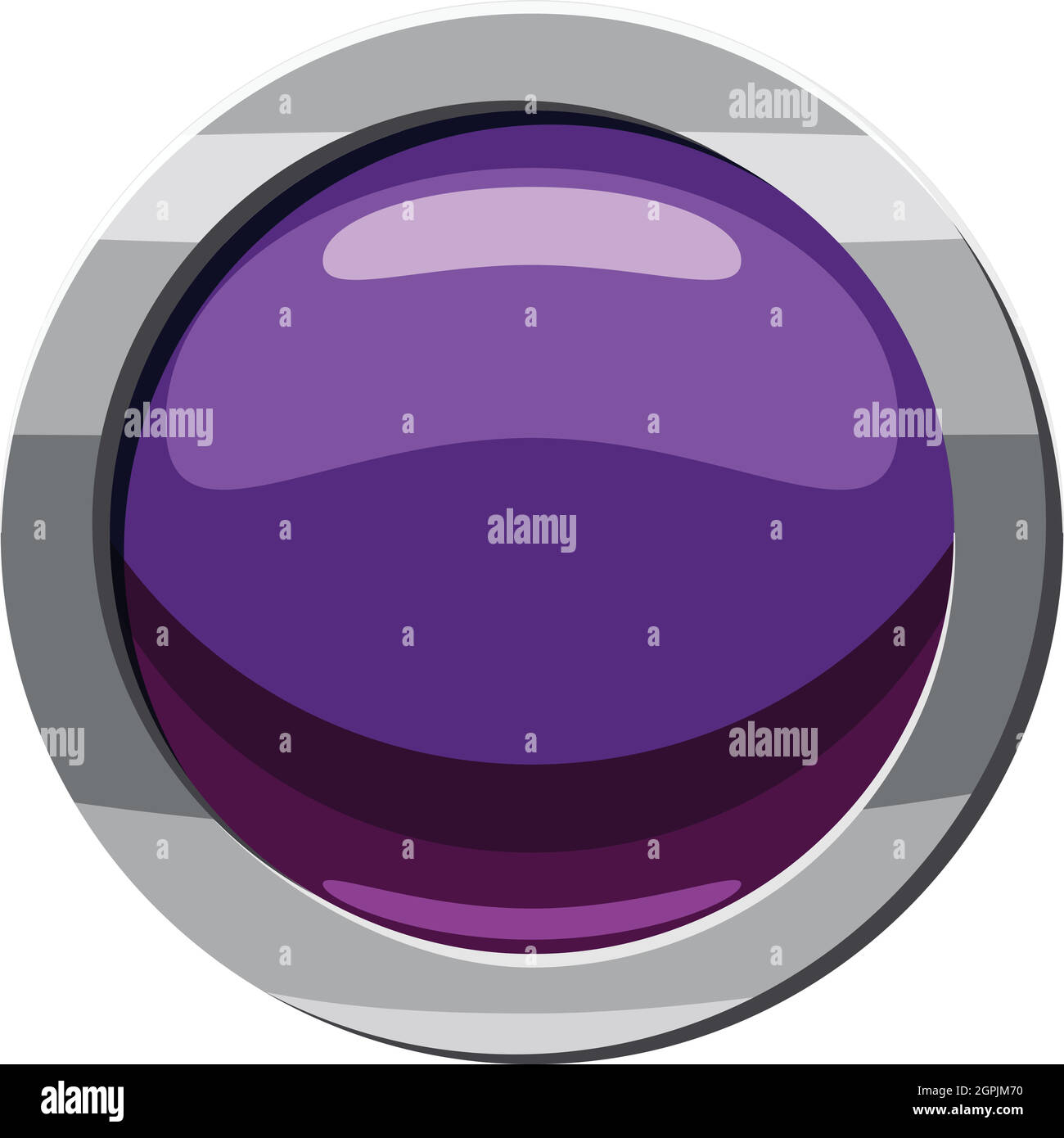 Purple button icon, cartoon style Stock Vector Image & Art - Alamy