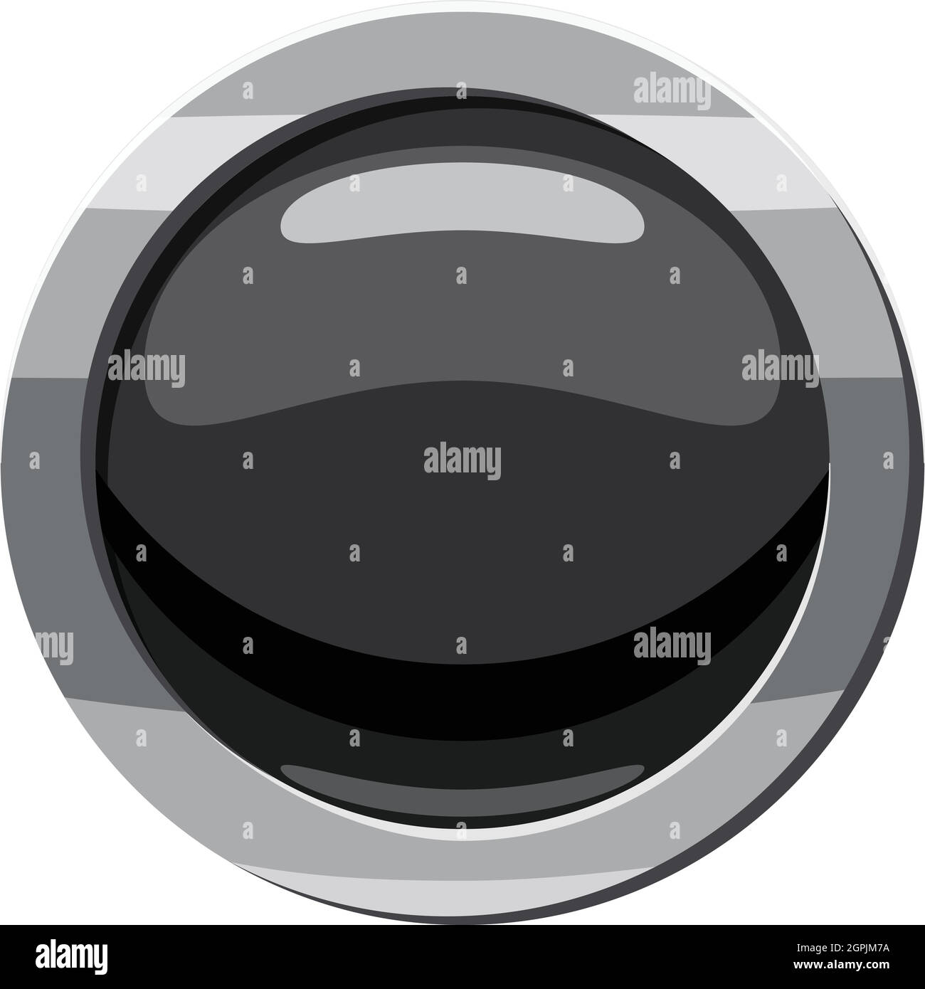 Round black button icon, cartoon style Stock Vector Image & Art - Alamy