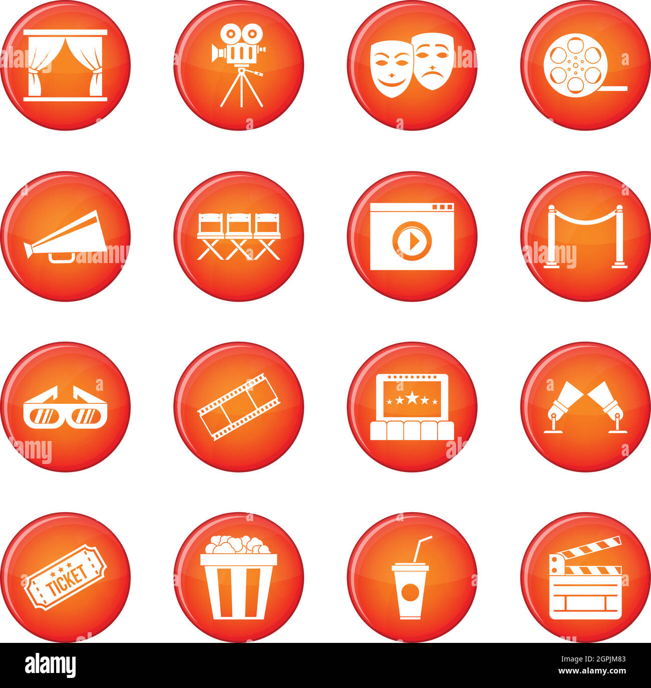 Cinema icons vector set Stock Vector Image & Art - Alamy