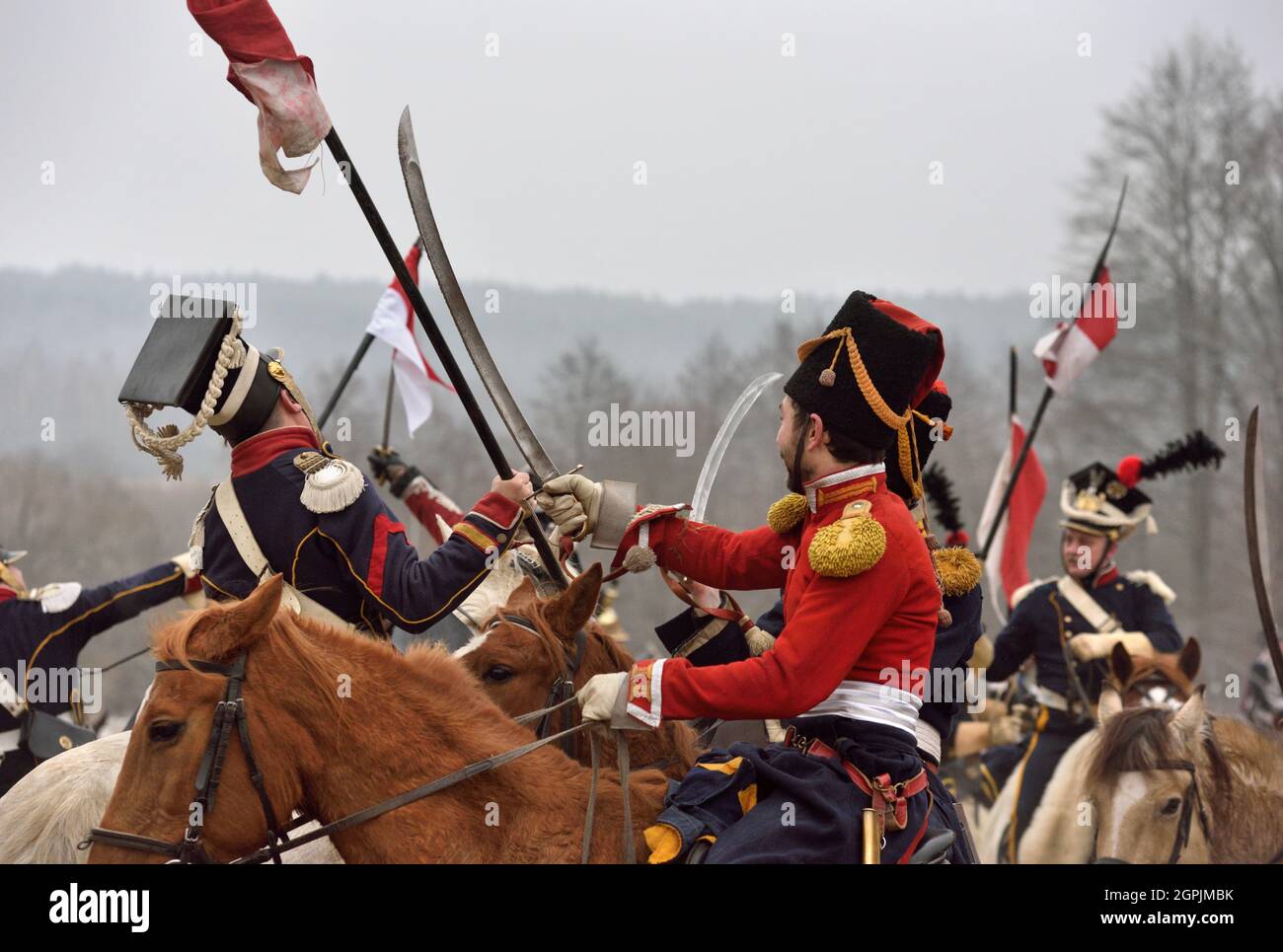 Borisov, Belarus - November 25, 2018: Historic reconstruction The ...