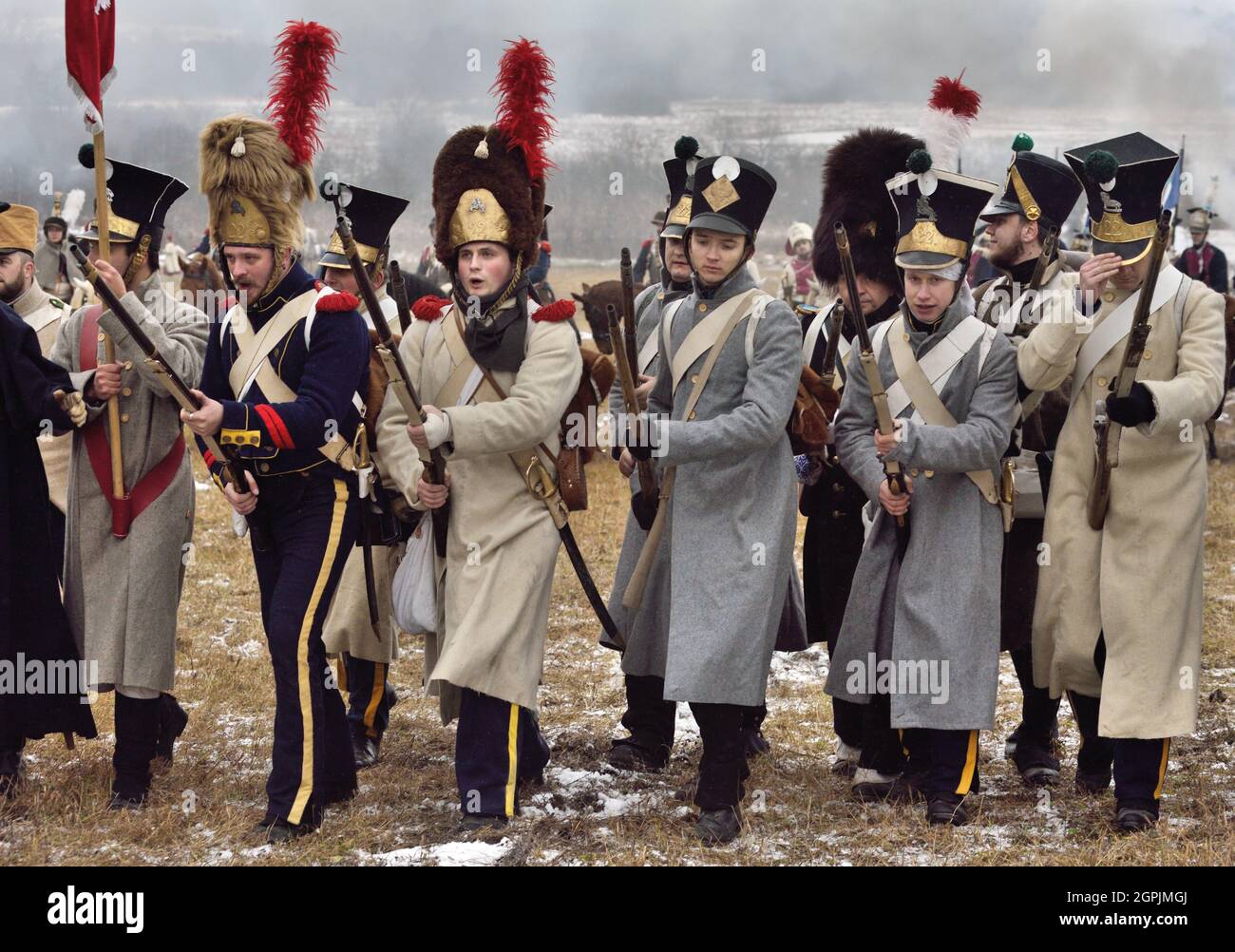 Borisov, Belarus - November 25, 2018: Historic reconstruction The ...