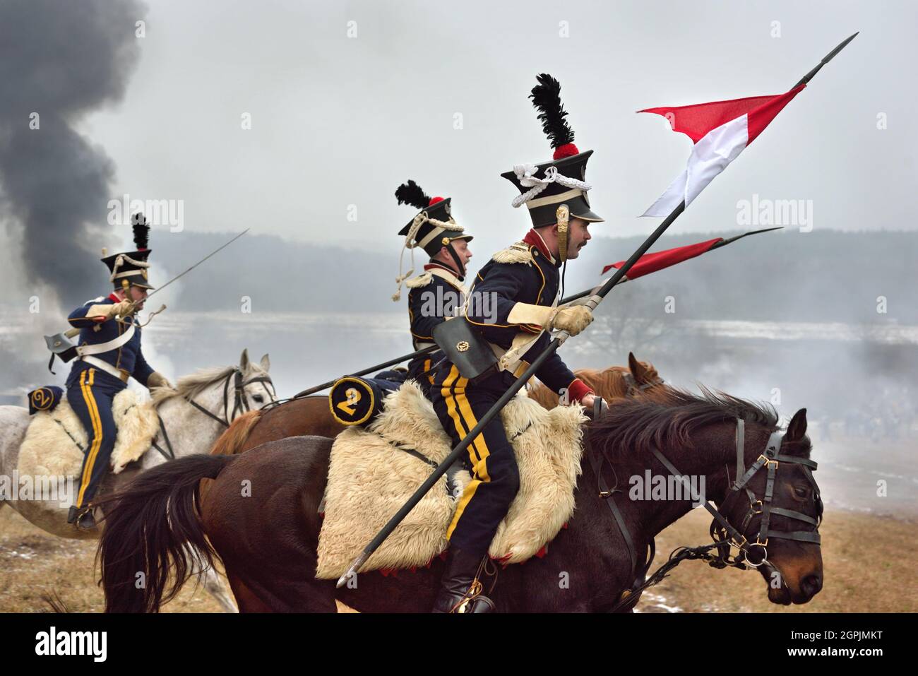 Borisov, Belarus - November 25, 2018: Historic reconstruction The ...