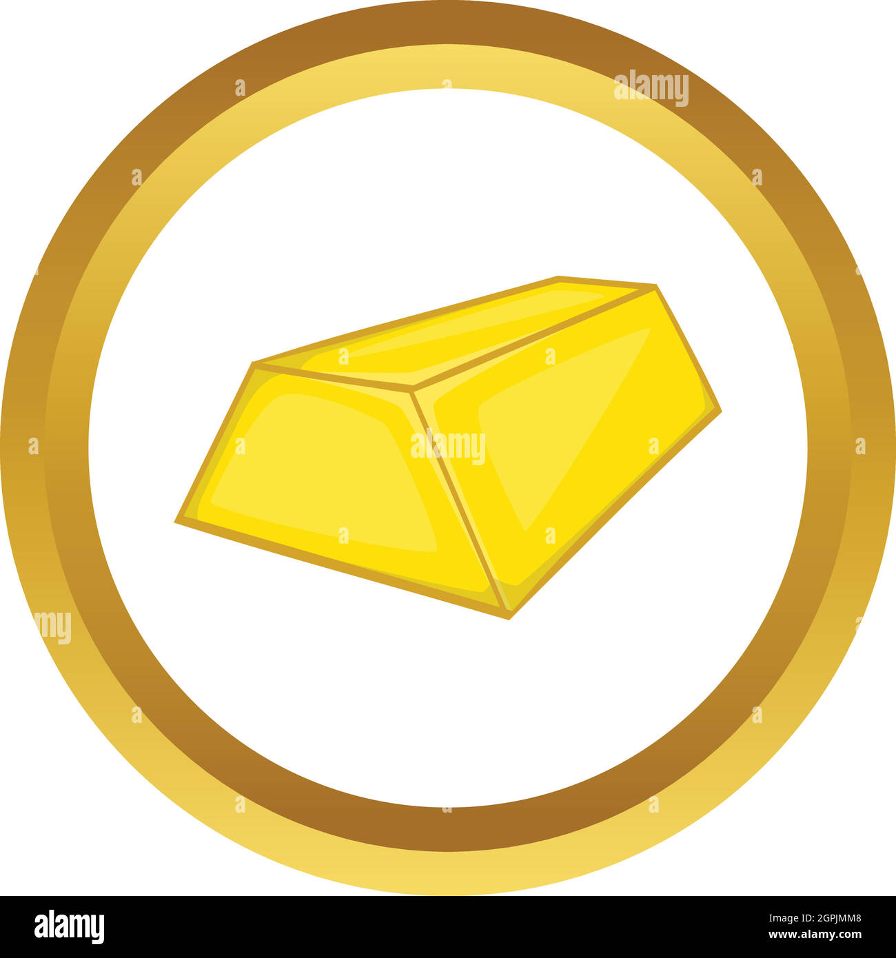 Gold ingot vector icon Stock Vector Image & Art - Alamy