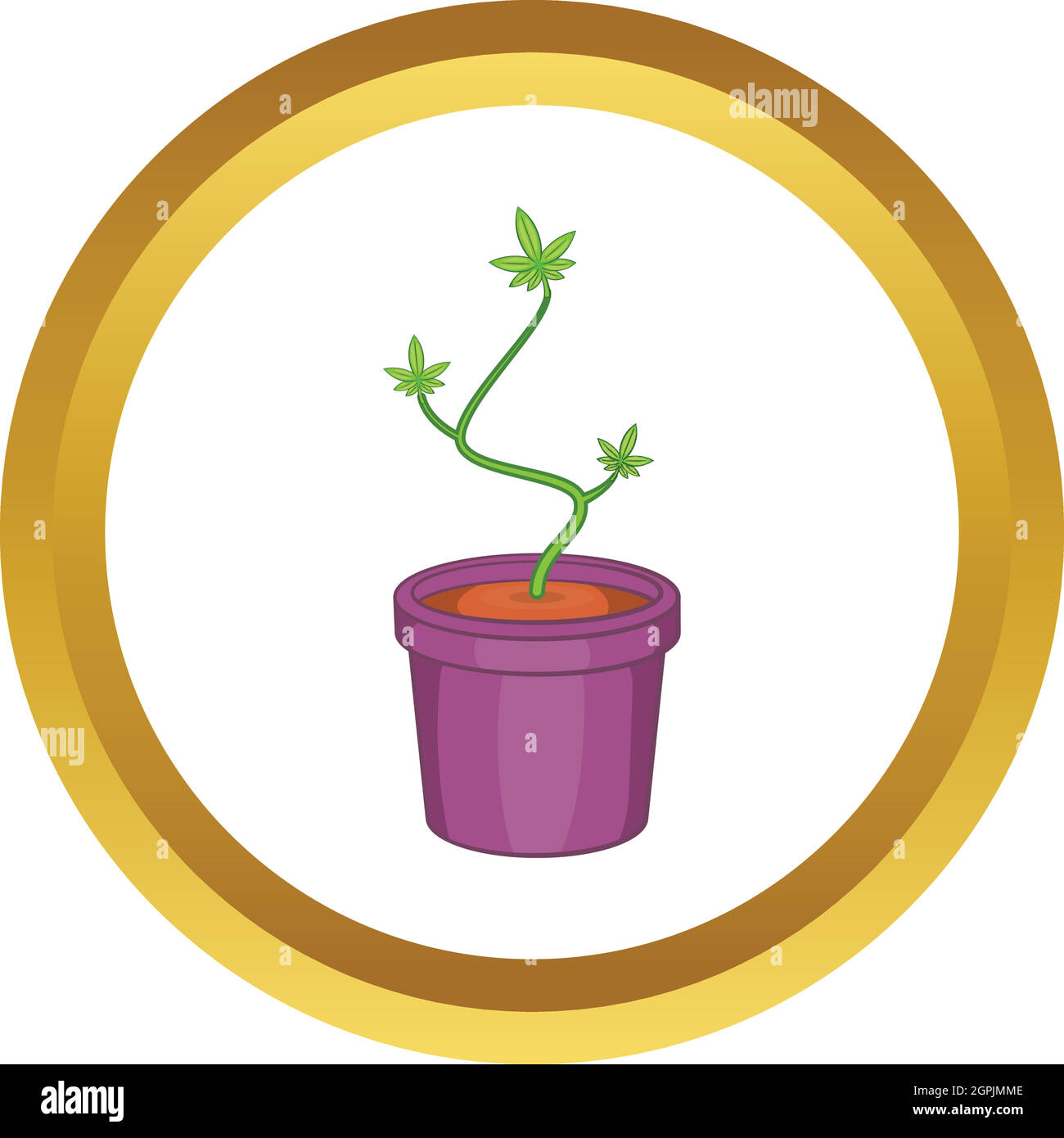 Potted flower icon in Stock Vector Images - Alamy