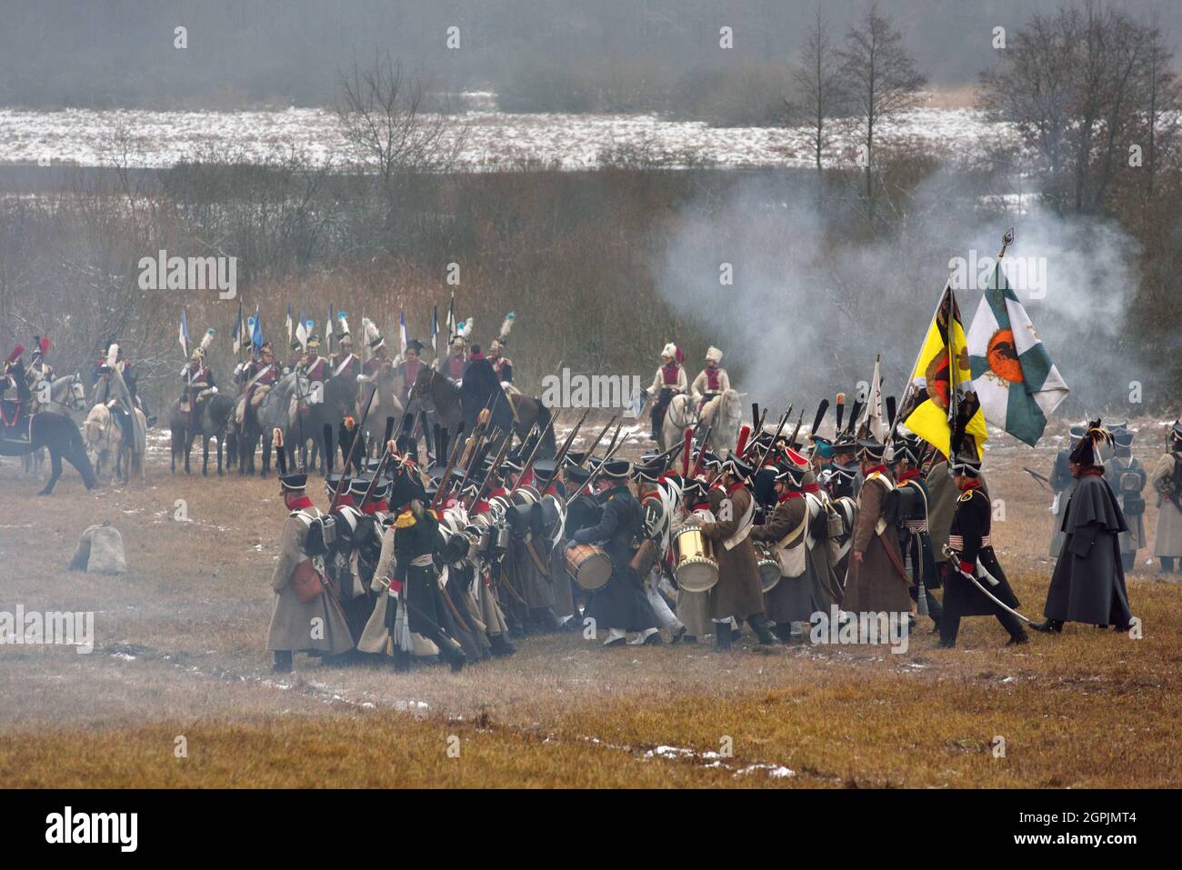 Borisov, Belarus - November 25, 2018: Historic reconstruction The ...