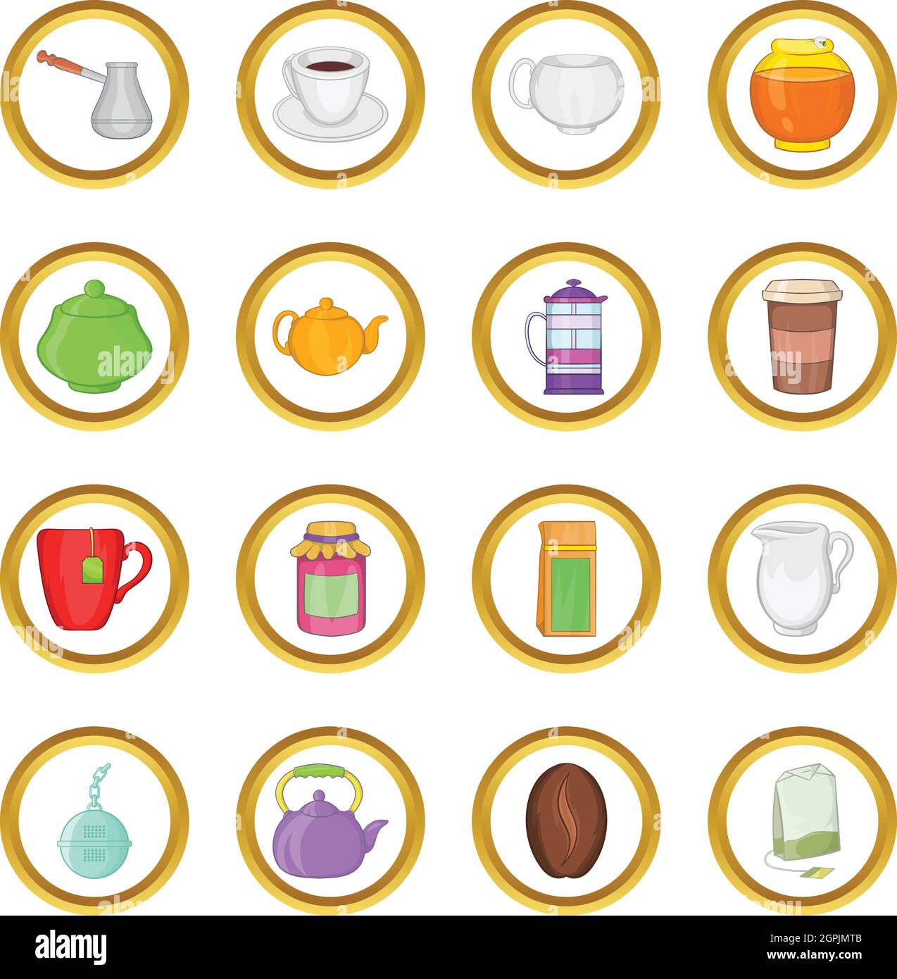 Tea mug icon set Cut Out Stock Images & Pictures - Alamy
