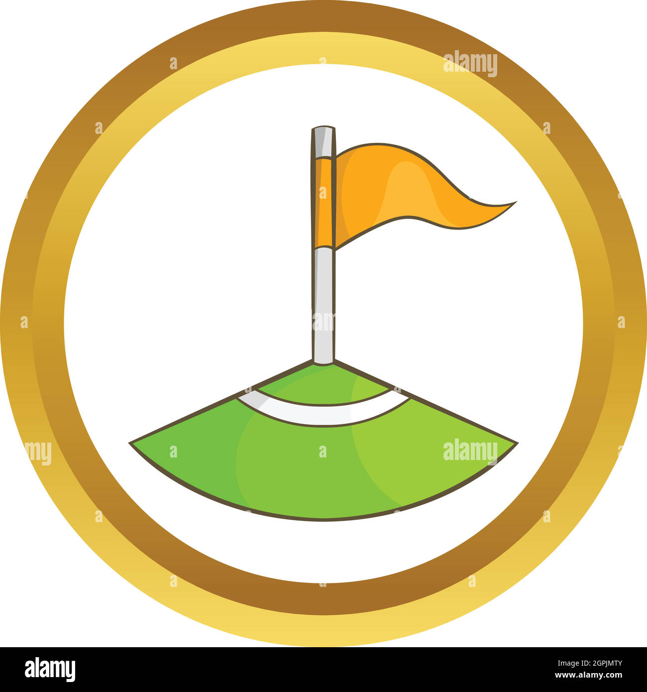 Corner flag on soccer field vector icon Stock Vector Image & Art - Alamy