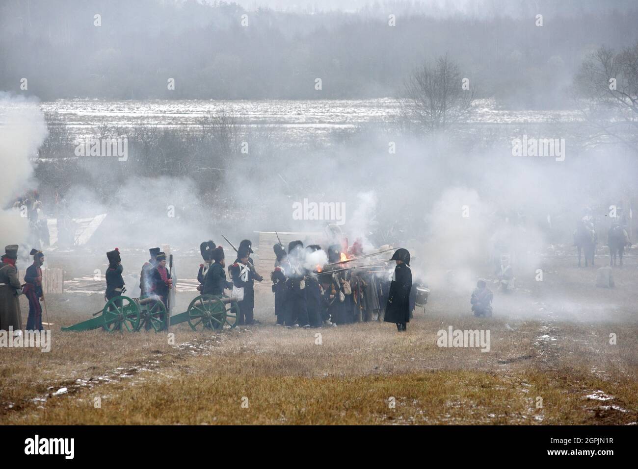 Borisov, Belarus - November 25, 2018: Historic reconstruction The ...