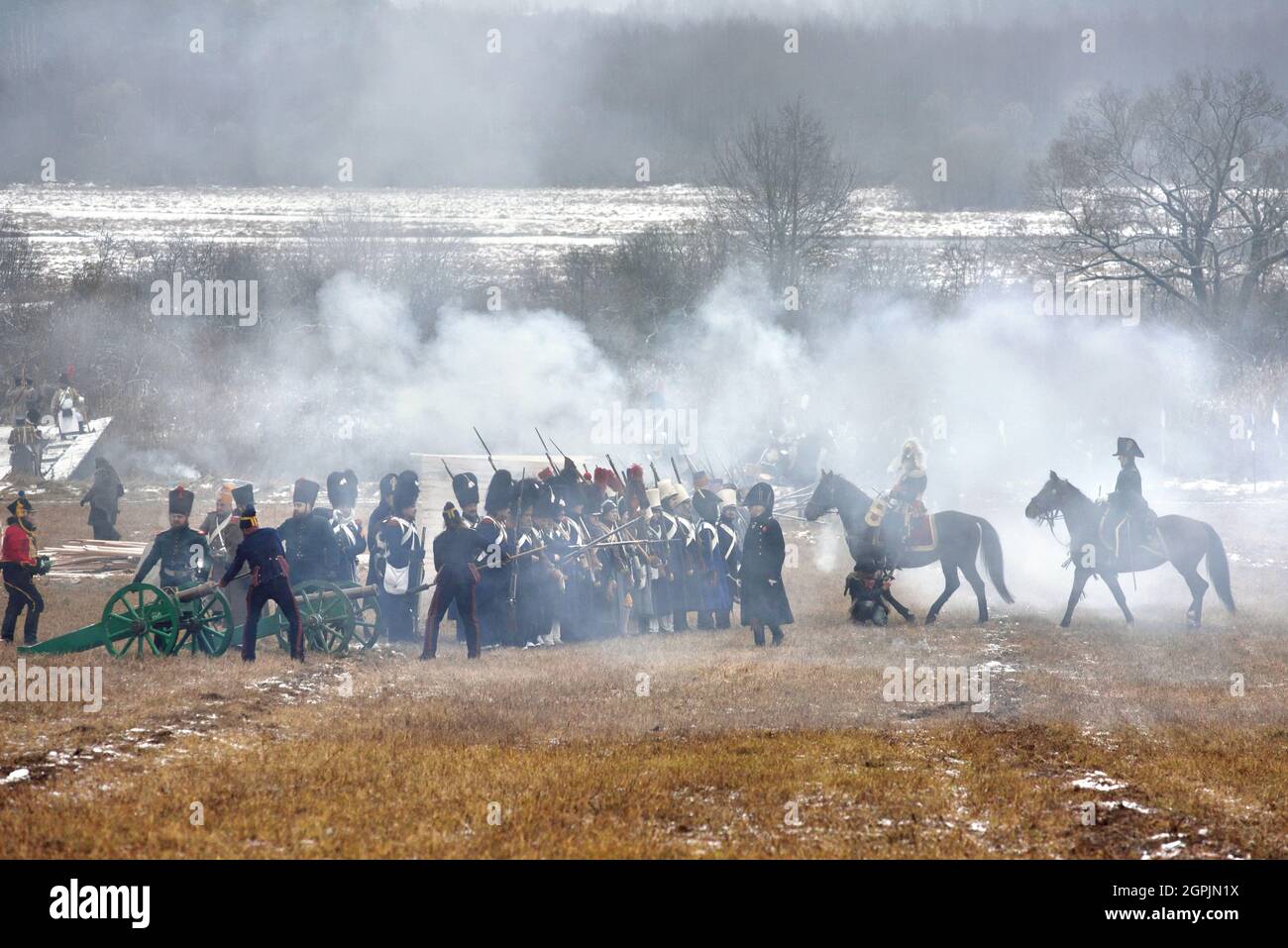 Borisov, Belarus - November 25, 2018: Historic reconstruction The ...