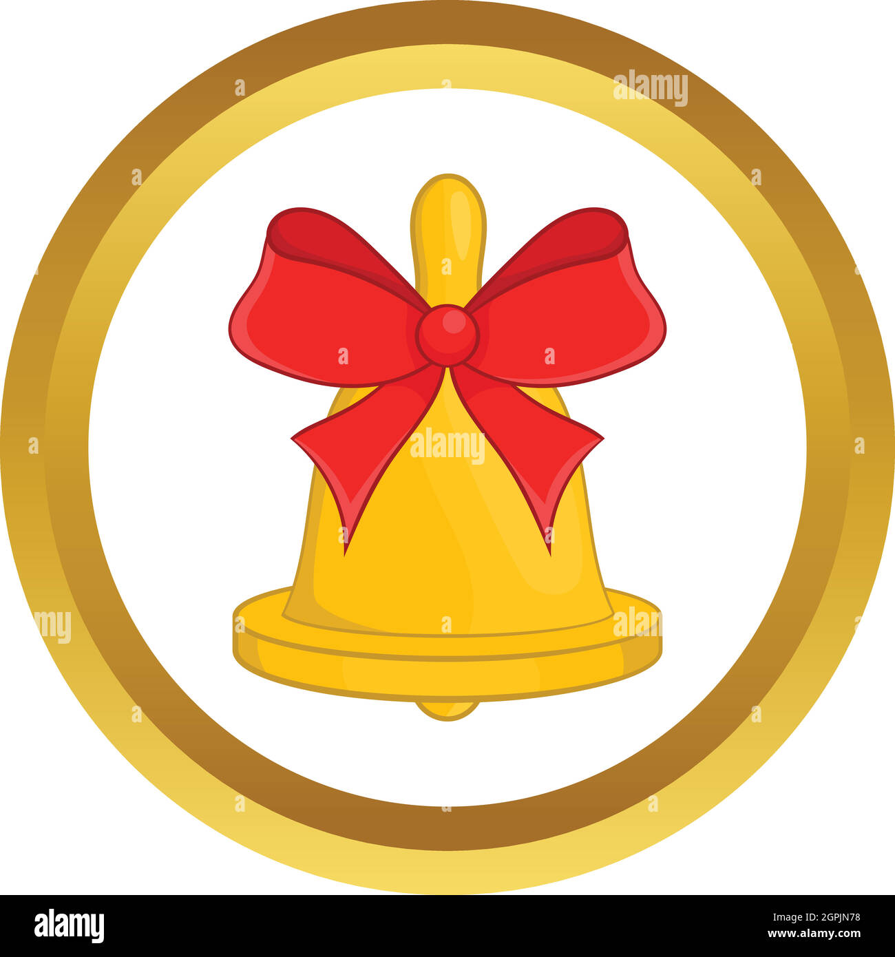 Golden tinsel christmas decoration Stock Vector Images - Alamy