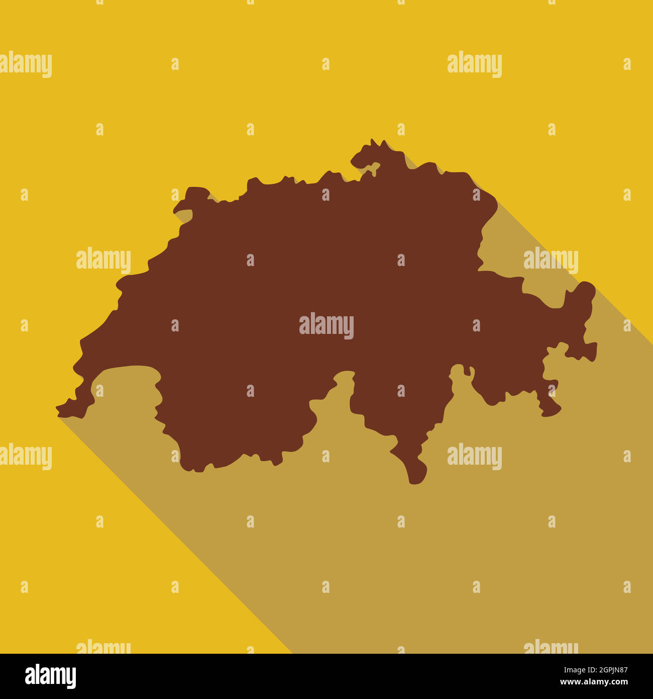 Map of Switzerland icon, flat style Stock Vector Image & Art - Alamy