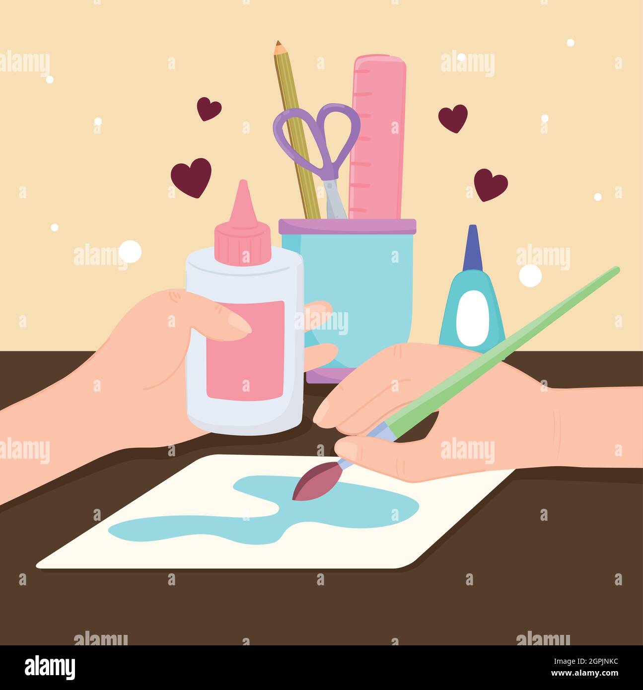 Hands on hobbies Stock Vector Images - Alamy