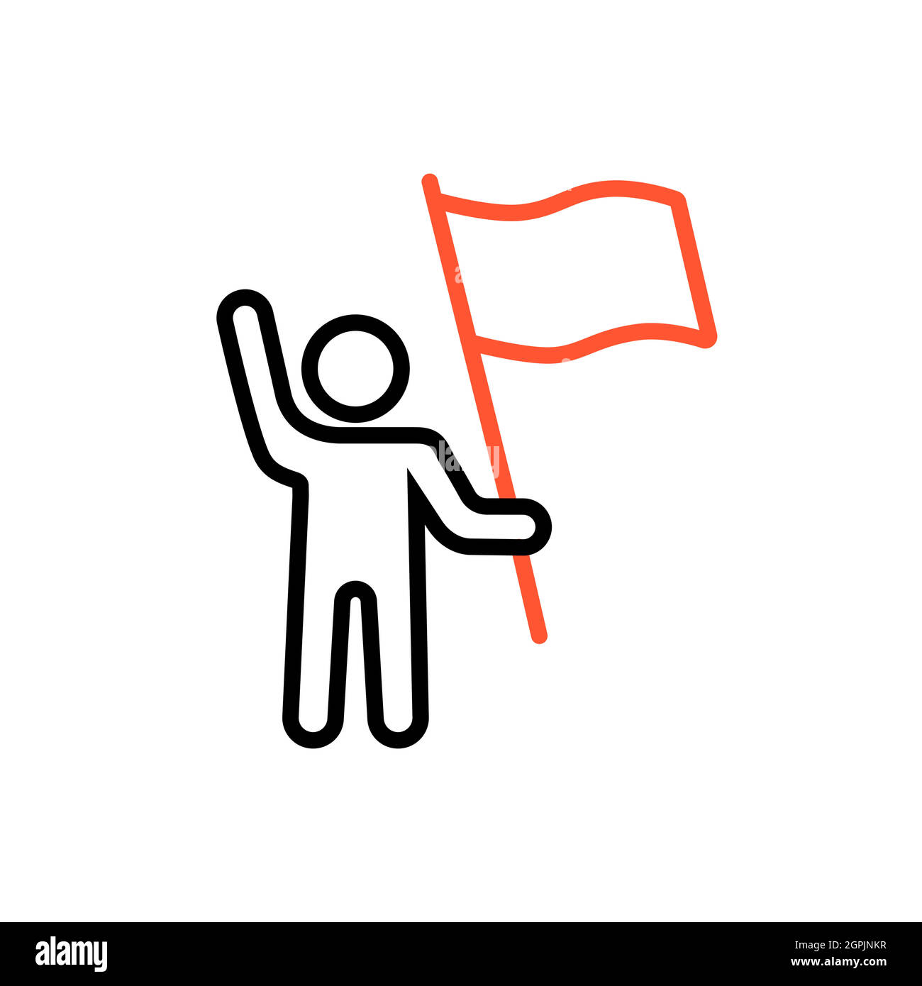 Person with flag icon hi-res stock photography and images - Alamy