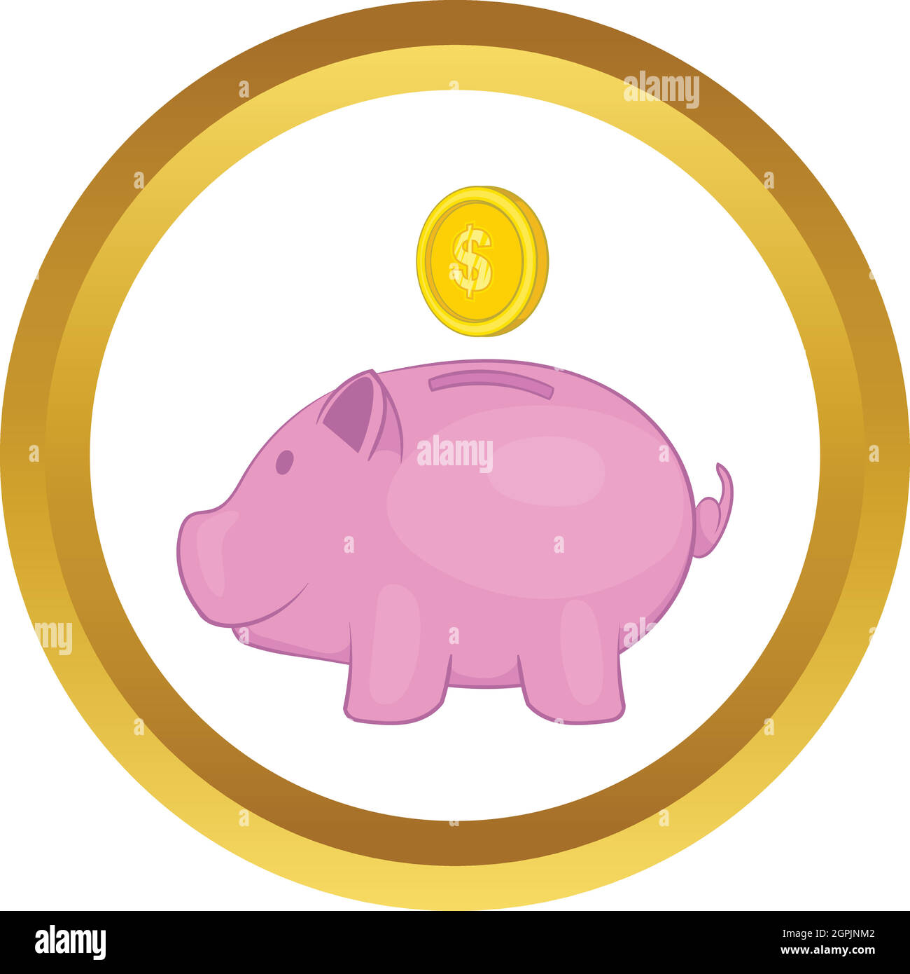 Pink pig money box vector icon Stock Vector Image & Art - Alamy