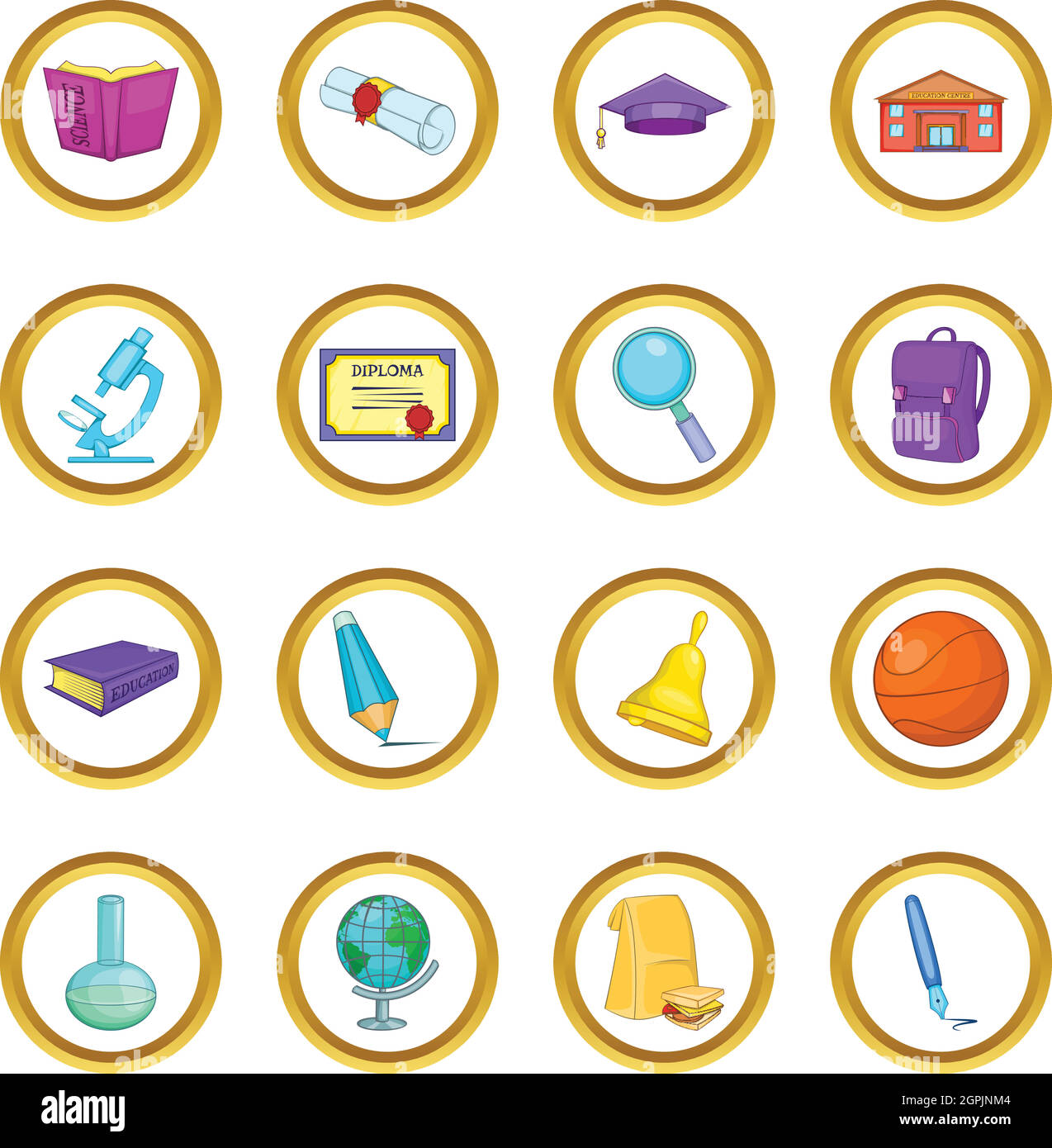 Education vector set, cartoon style Stock Vector Image & Art - Alamy
